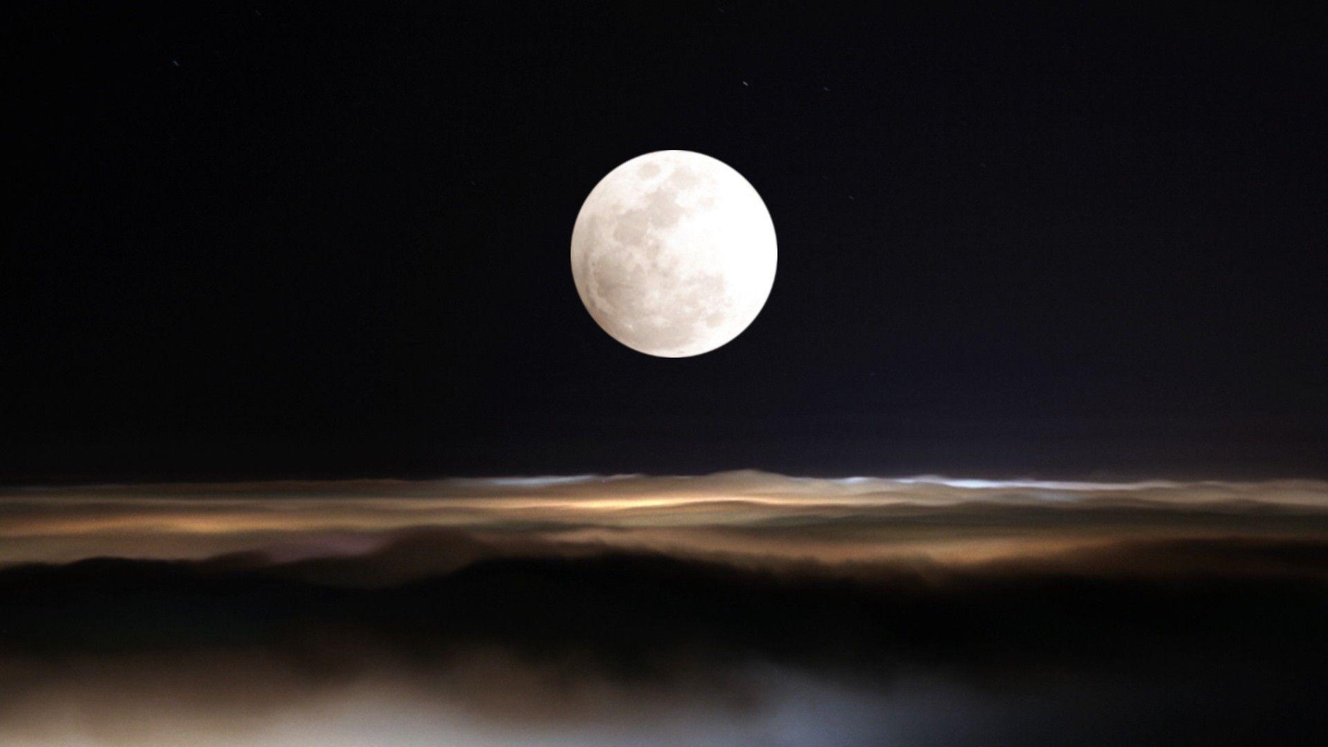 Night Sky Moon Wallpapers - Top Free Night Sky Moon Backgrounds ...