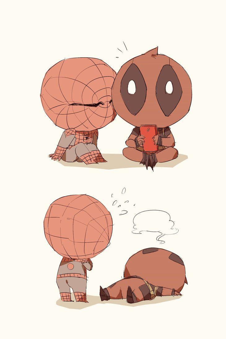 Chibi Deadpool and Spider-Man Wallpapers - Top Free Chibi Deadpool and ...