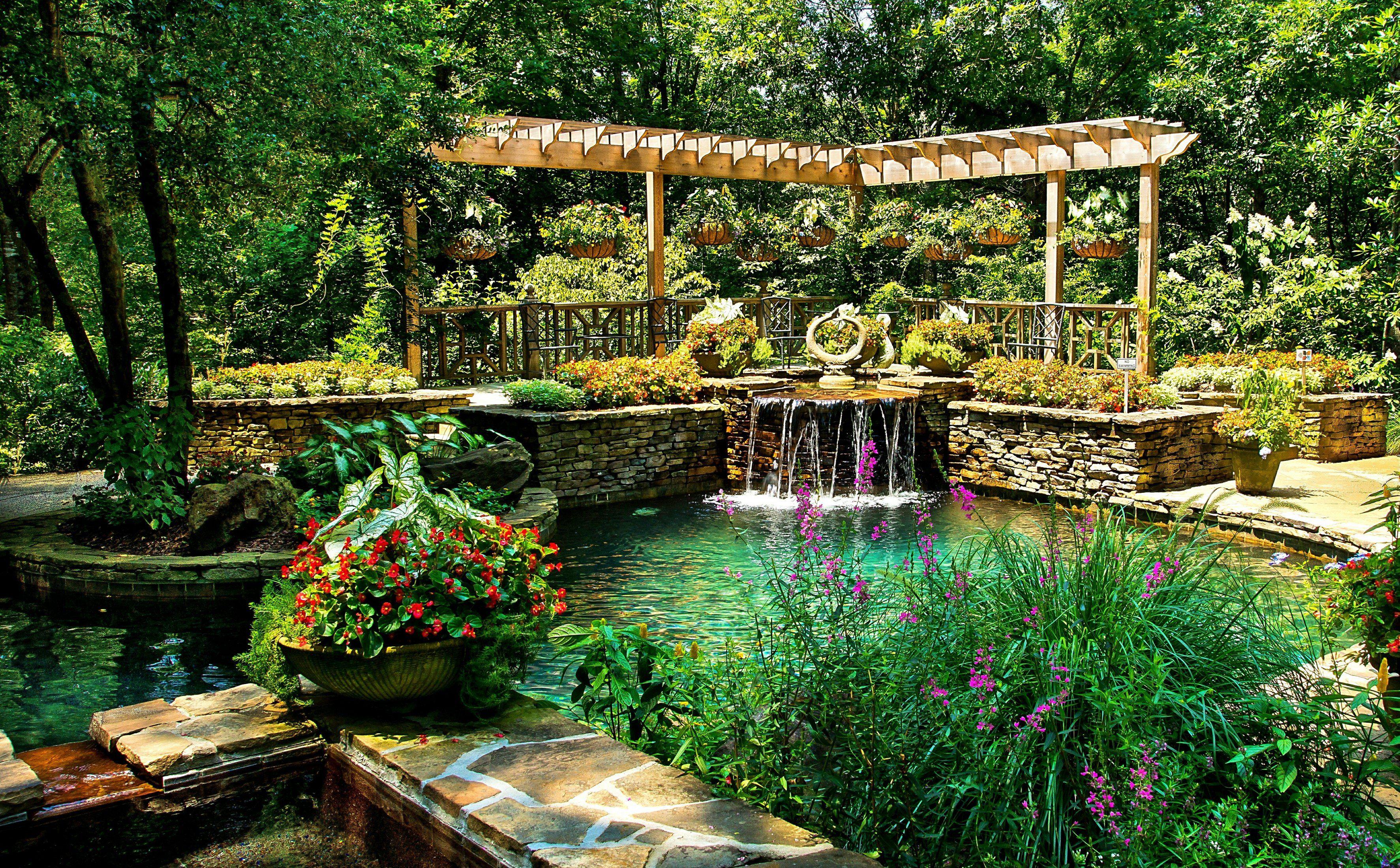 Garden Waterfall Wallpapers - Top Free Garden Waterfall Backgrounds ...