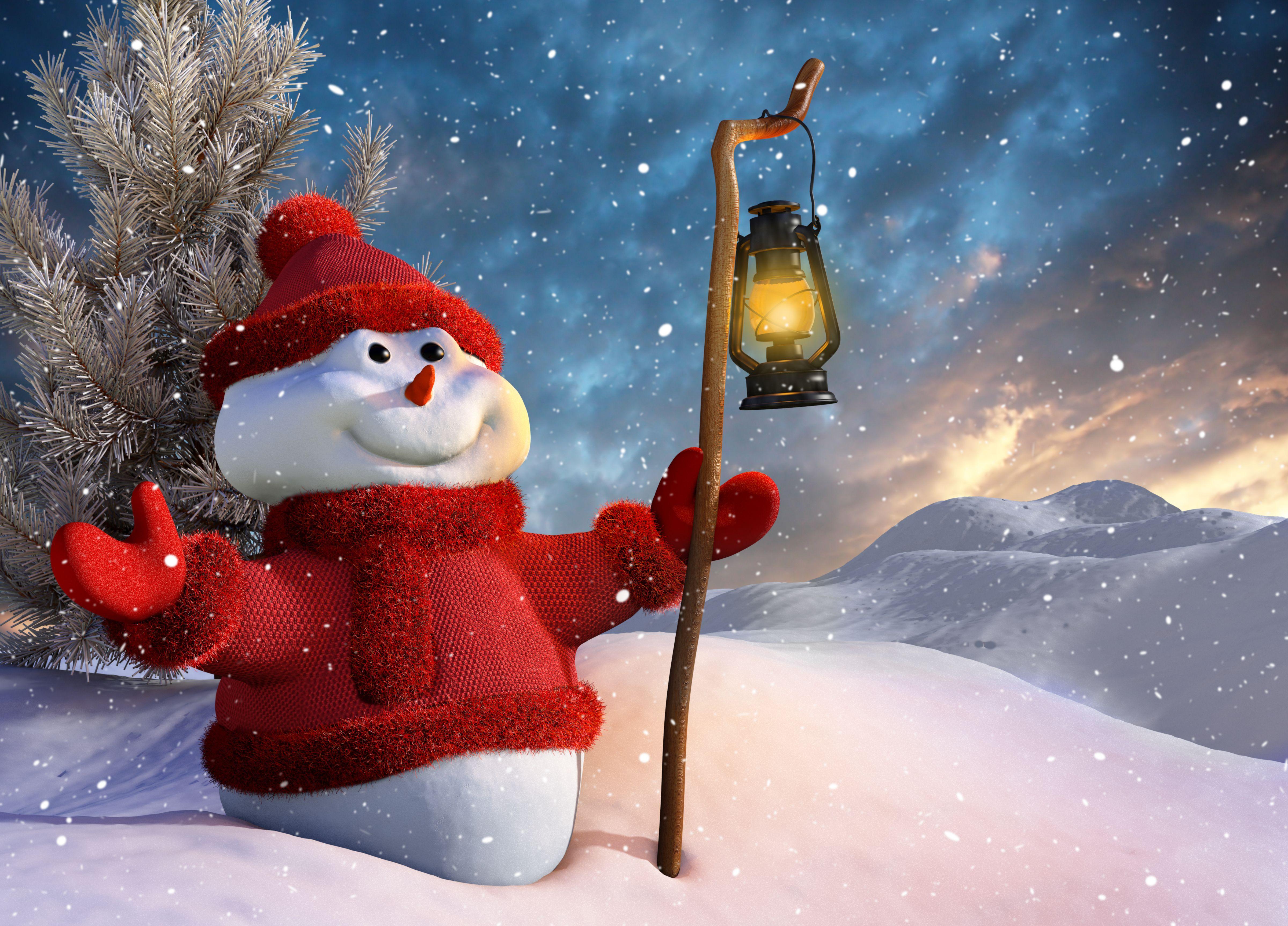 Winter Snowman 4K Wallpapers - Top Free Winter Snowman 4K Backgrounds ...