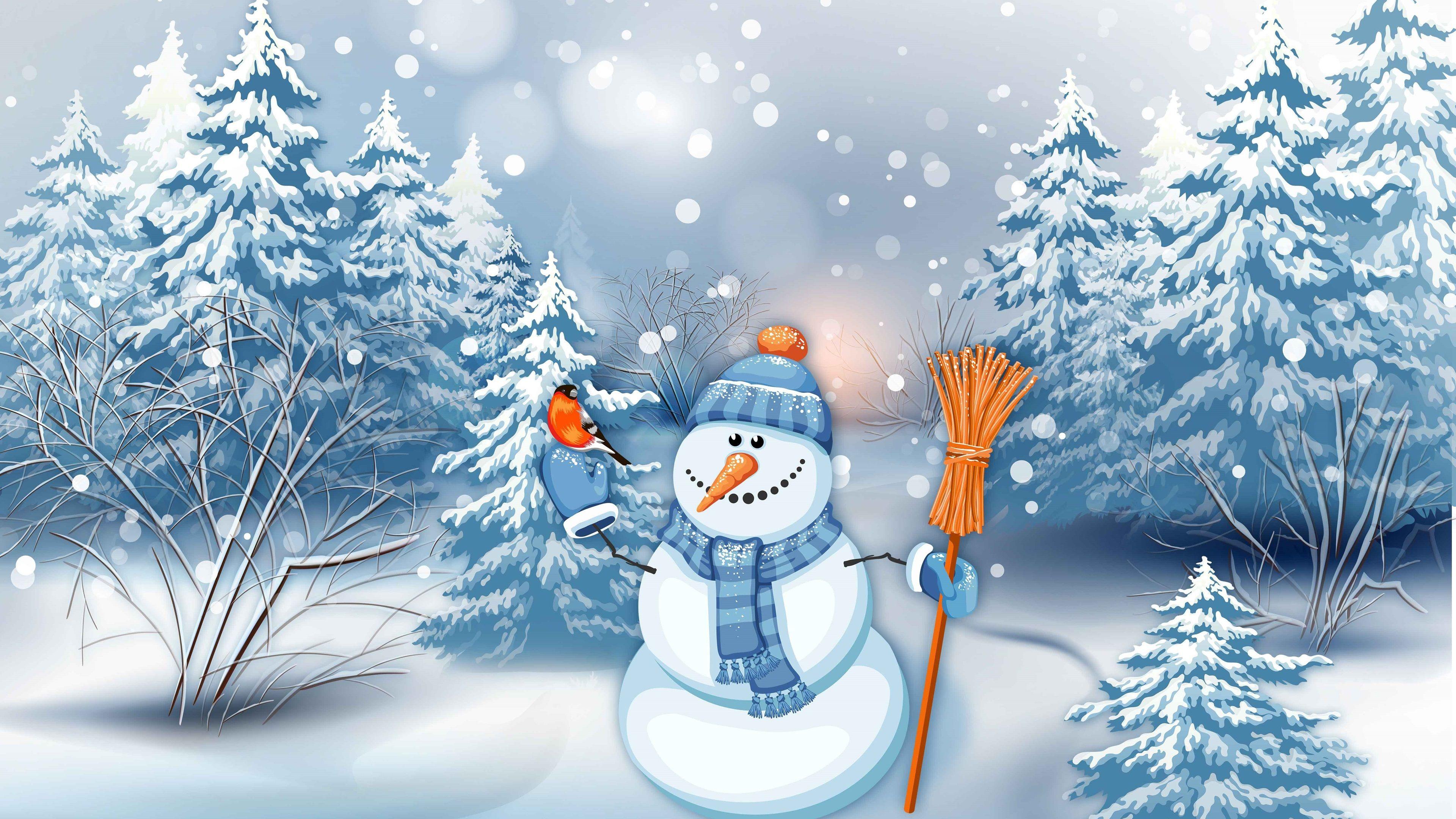 Winter Snowman 4K Wallpapers - Top Free Winter Snowman 4K Backgrounds ...