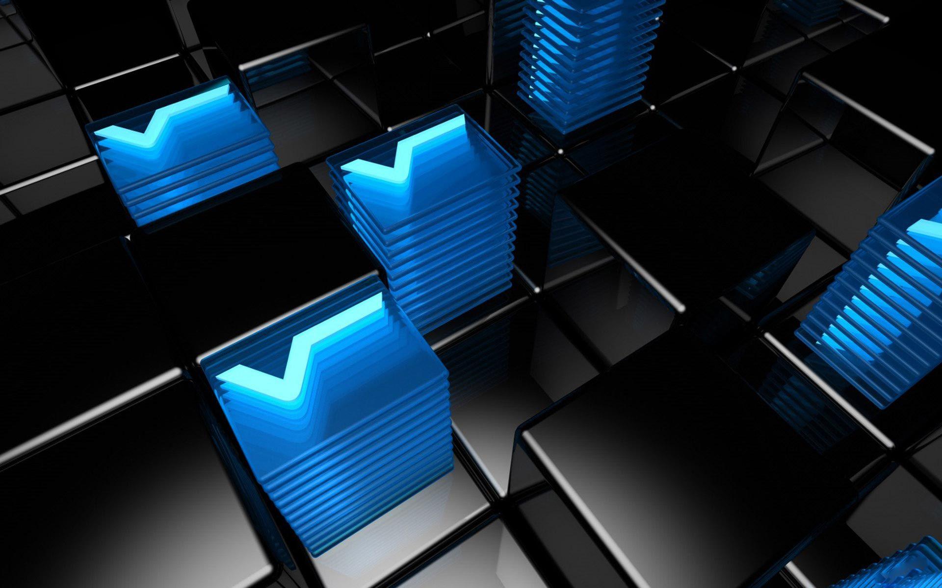 Cool Blue 3D Abstract Wallpapers - Top Free Cool Blue 3D Abstract ...