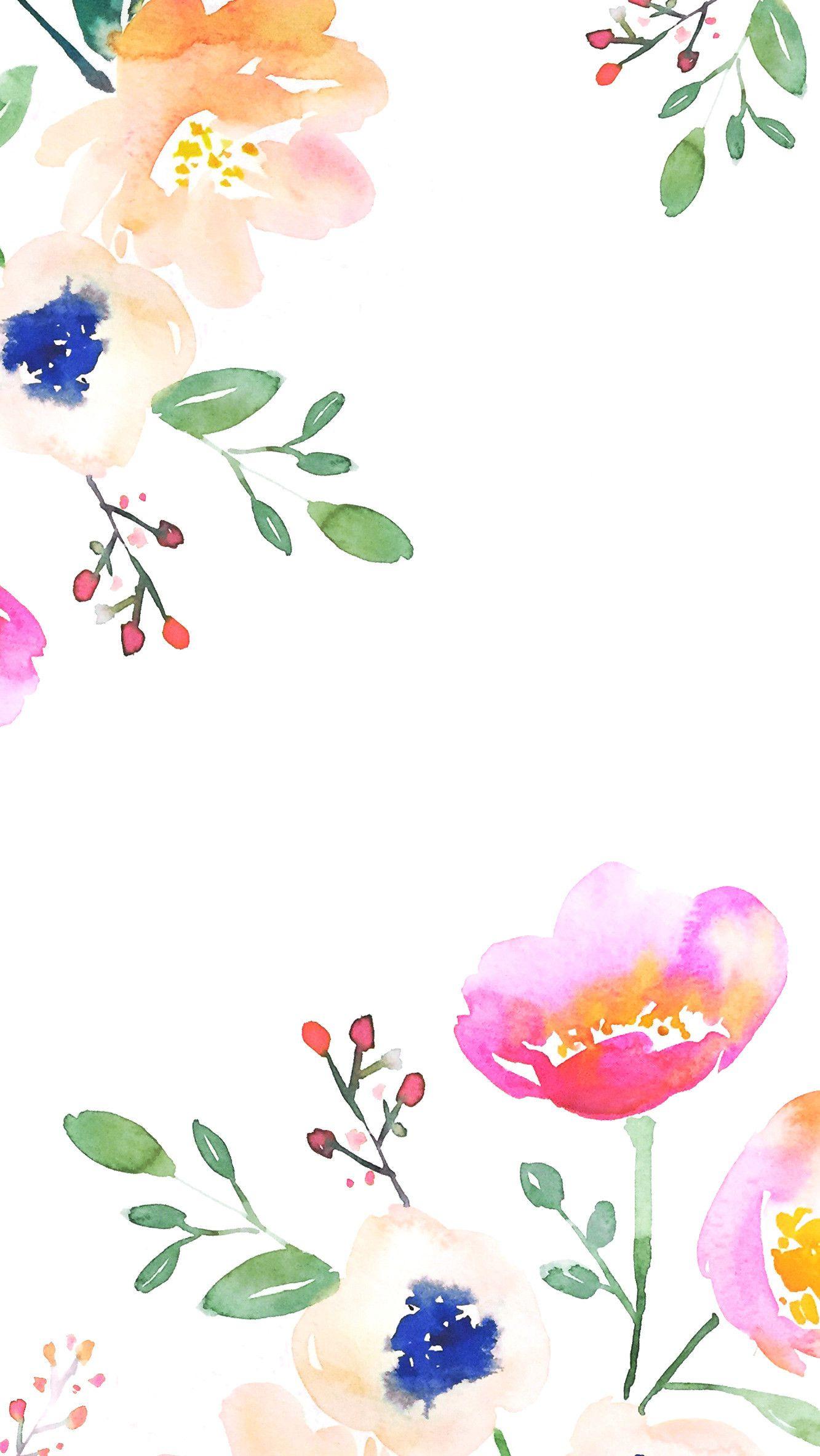 Simple Watercolor Flower Wallpapers - Top Free Simple Watercolor Flower ...