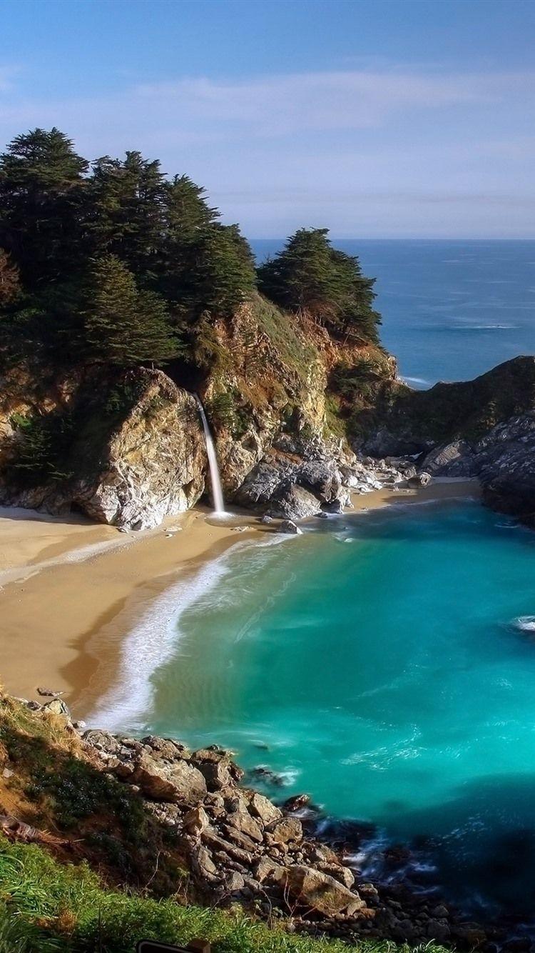 Beach Waterfall Wallpapers - Top Free Beach Waterfall Backgrounds ...