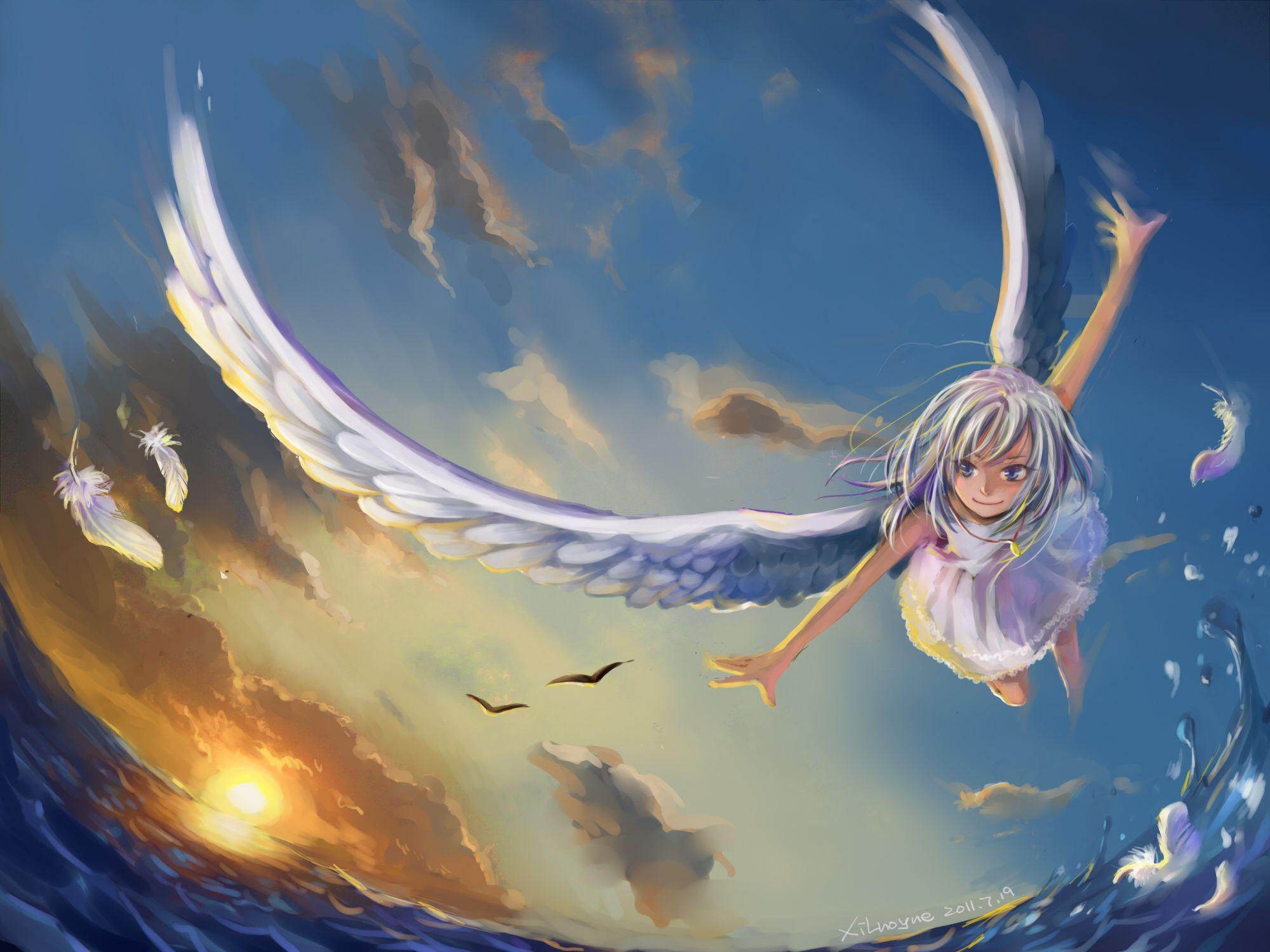 Anime Angel Girl Wallpapers - Top Free Anime Angel Girl Backgrounds ...