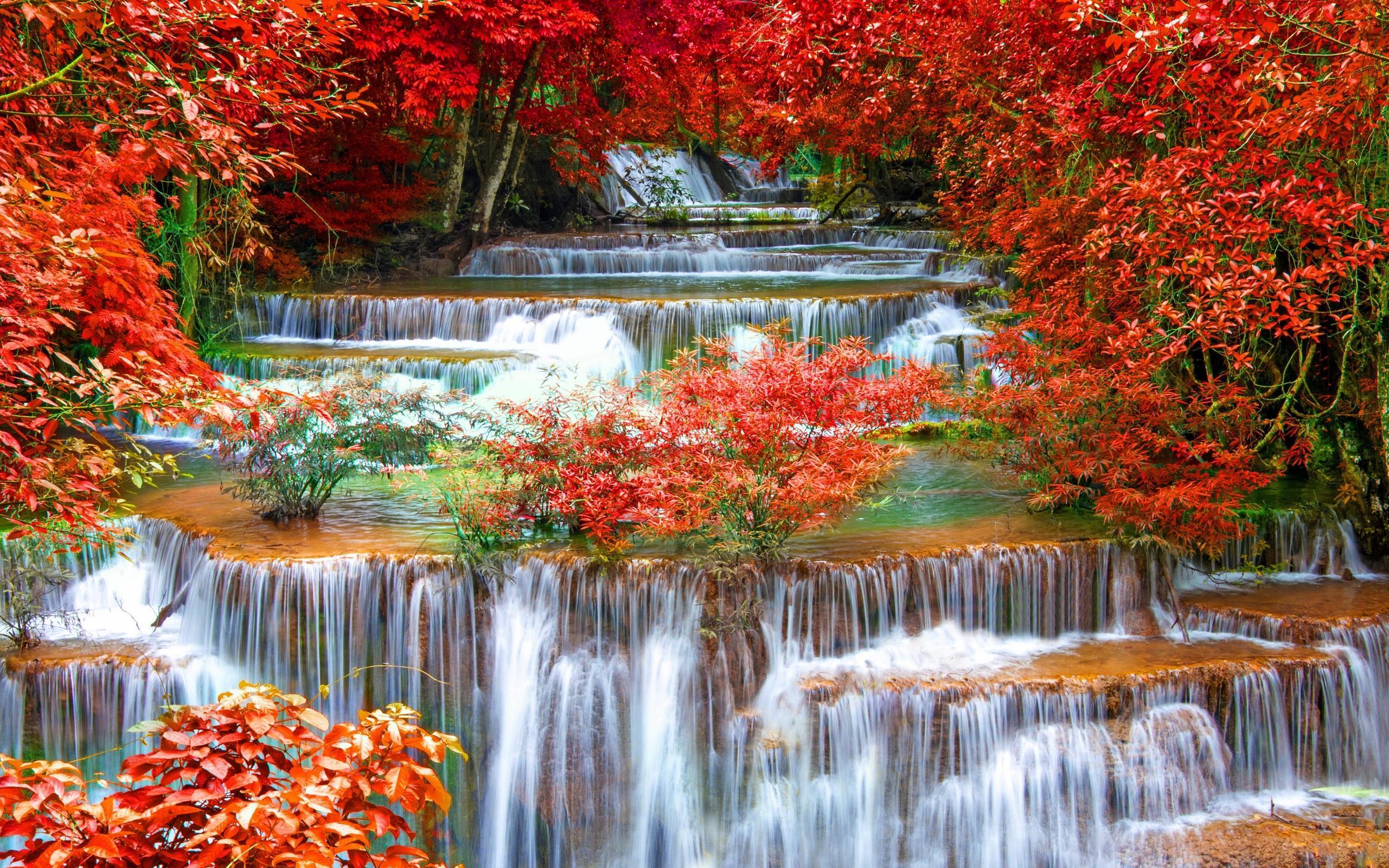 Autumn Waterfall Wallpapers - Top Free Autumn Waterfall Backgrounds ...