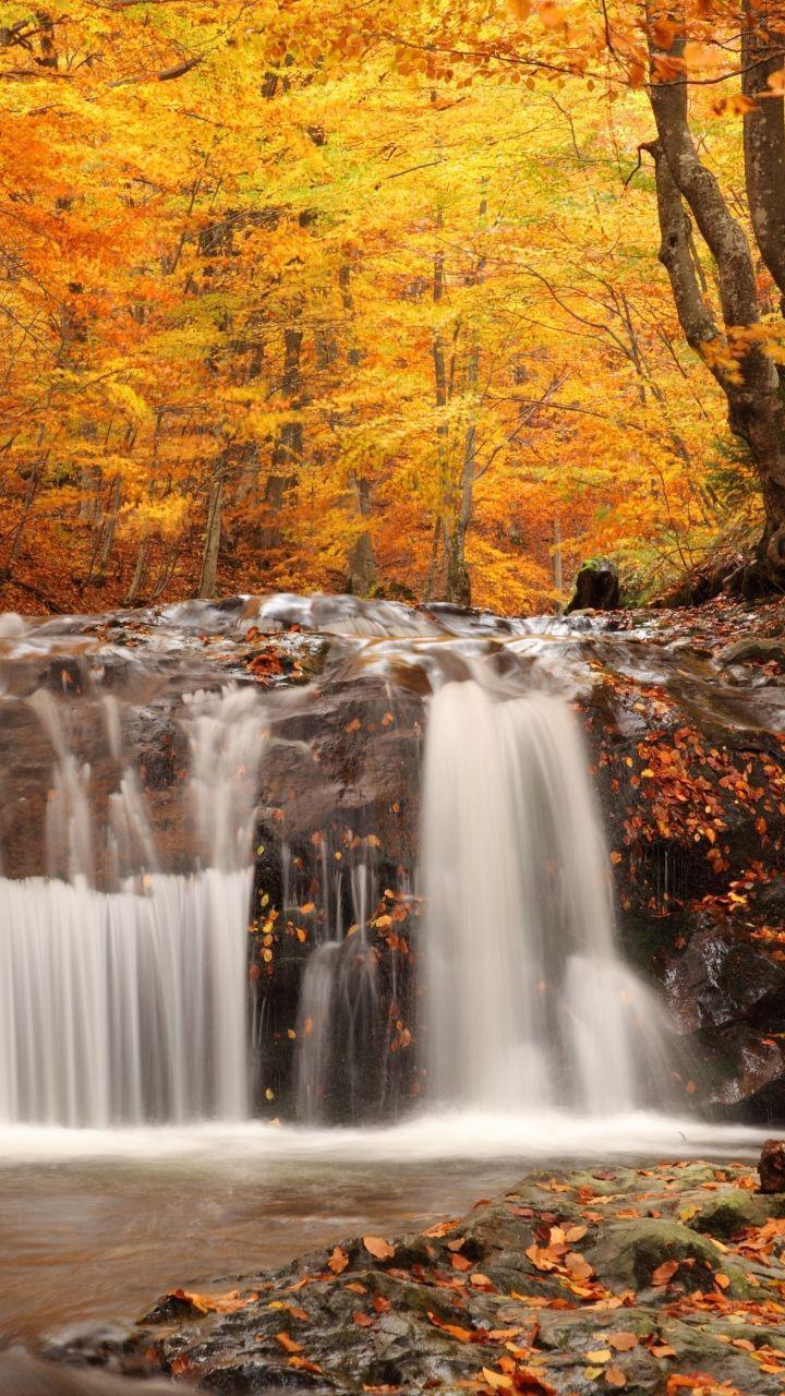 Autumn Waterfall Wallpapers - Top Free Autumn Waterfall Backgrounds ...
