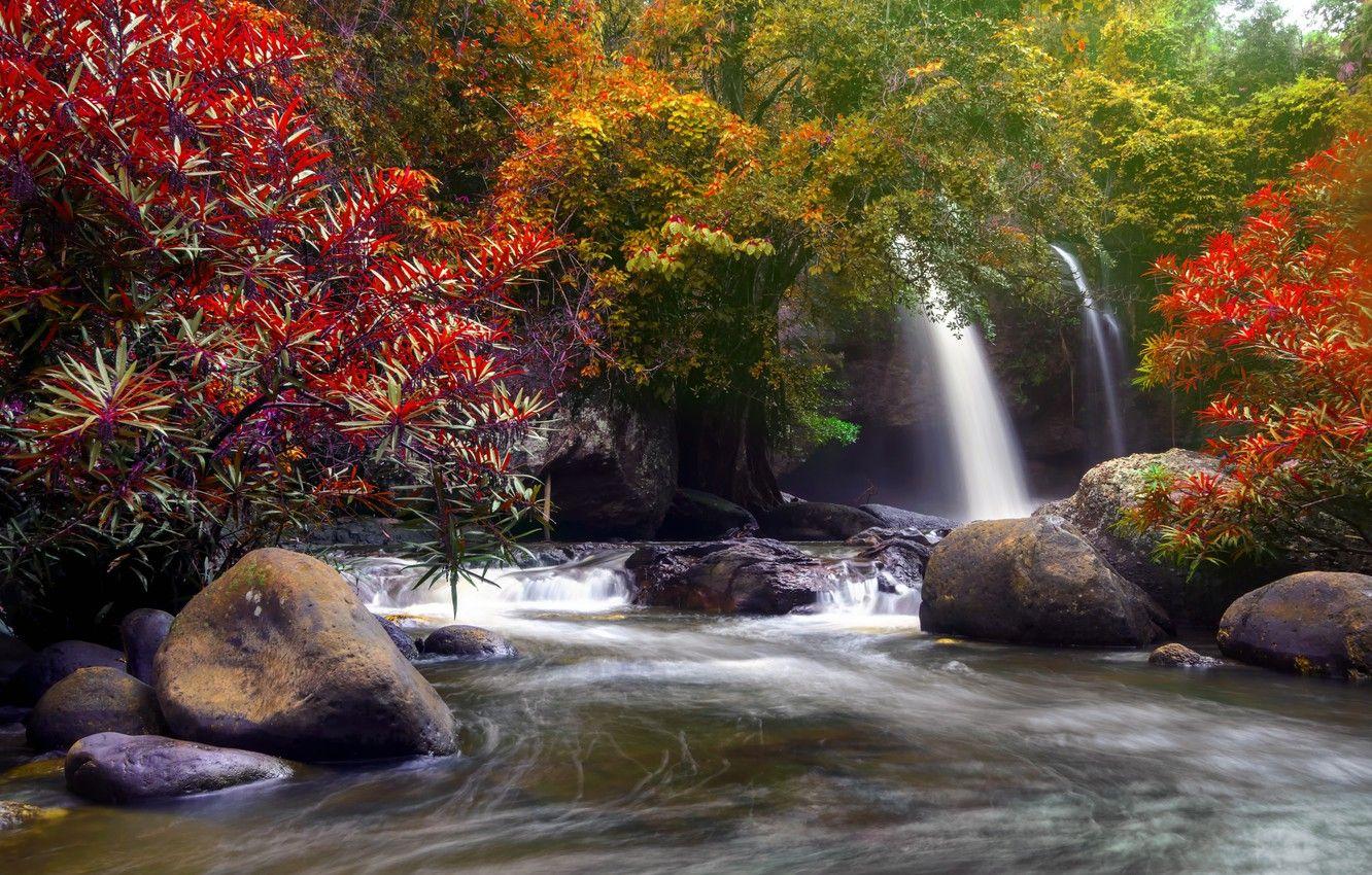Autumn Waterfall Wallpapers - Top Free Autumn Waterfall Backgrounds ...