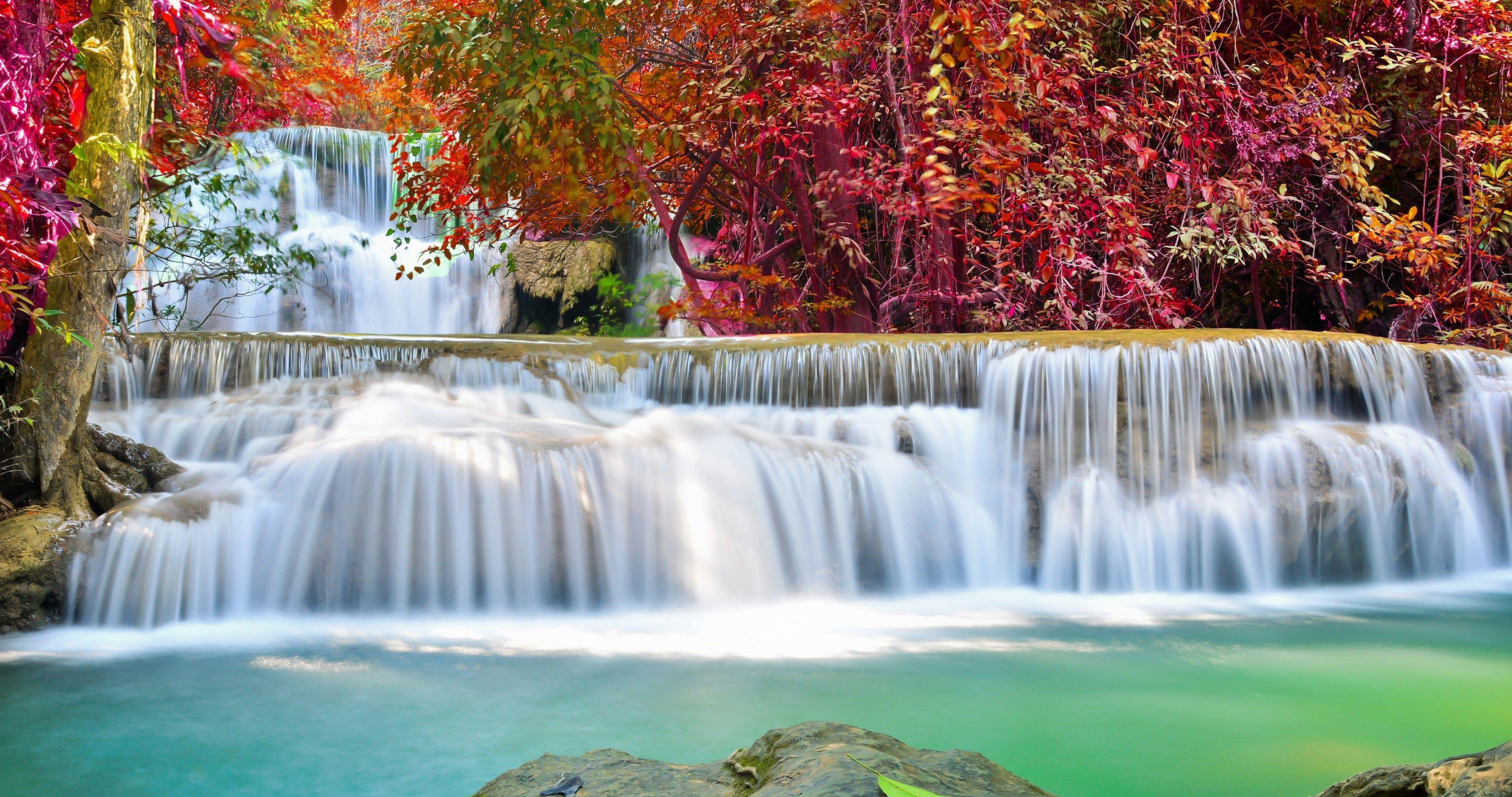 Autumn Waterfall Wallpapers - Top Free Autumn Waterfall Backgrounds ...