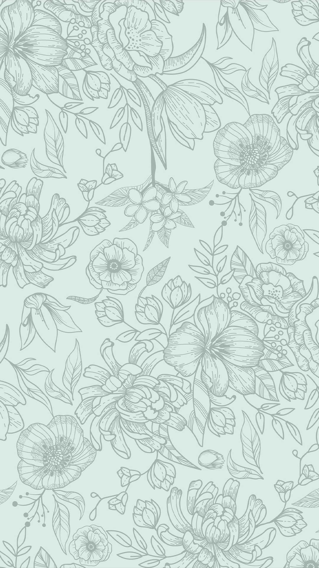 Blue Floral Phone Wallpapers - Top Free Blue Floral Phone Backgrounds ...