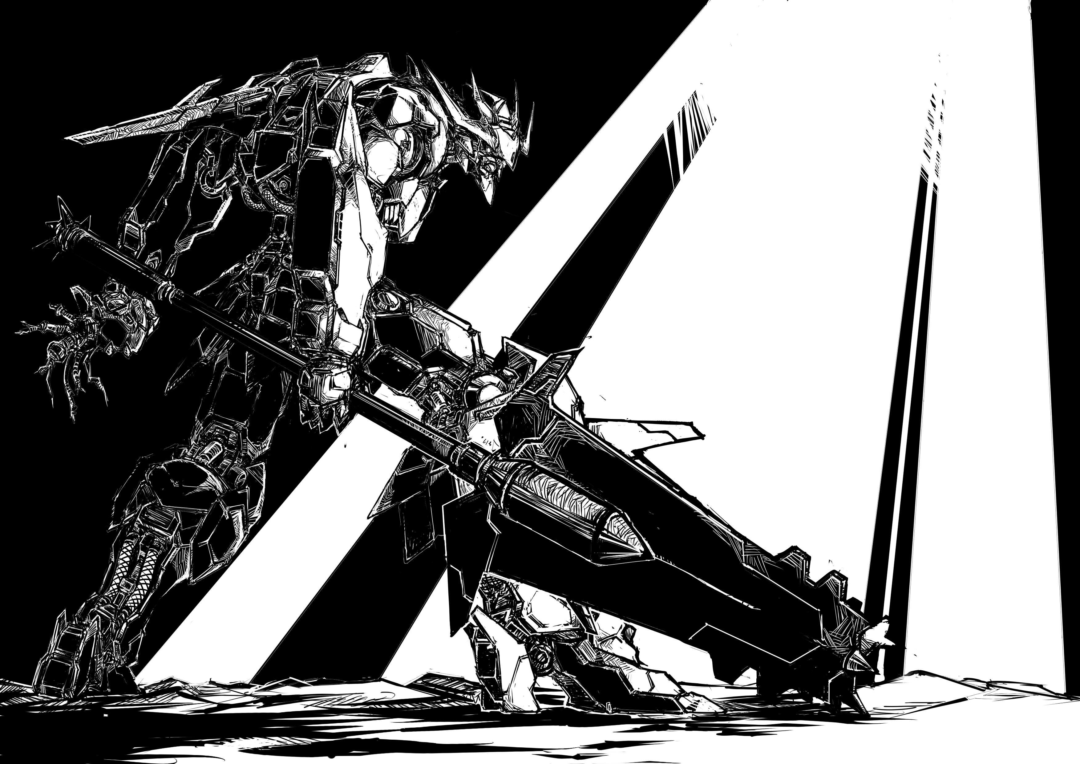 Black and White Gundam Wallpapers - Top Free Black and White Gundam ...