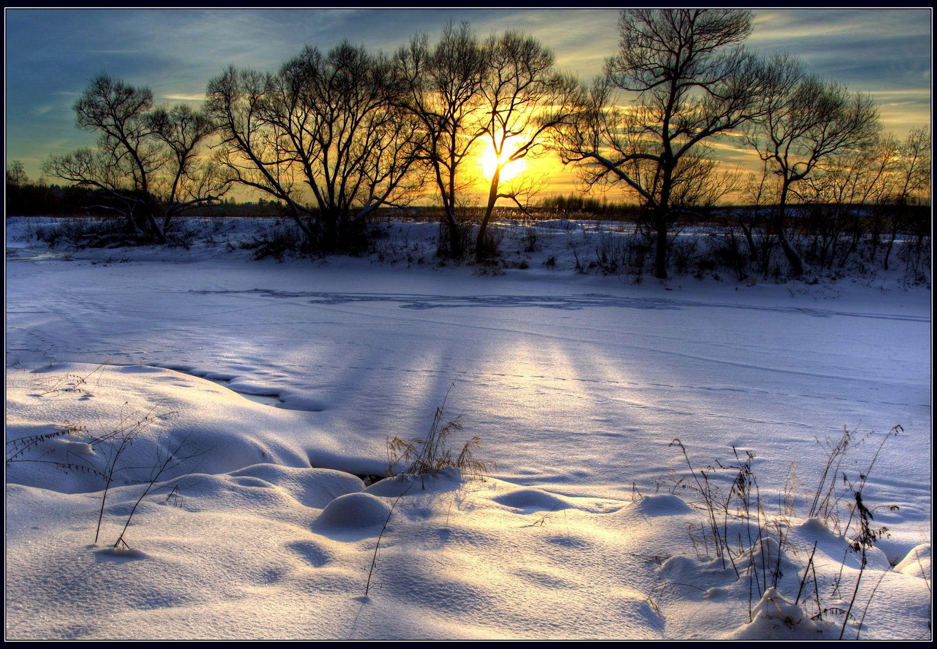 Winter Sunset HD Desktop Wallpapers - Top Free Winter Sunset HD Desktop ...