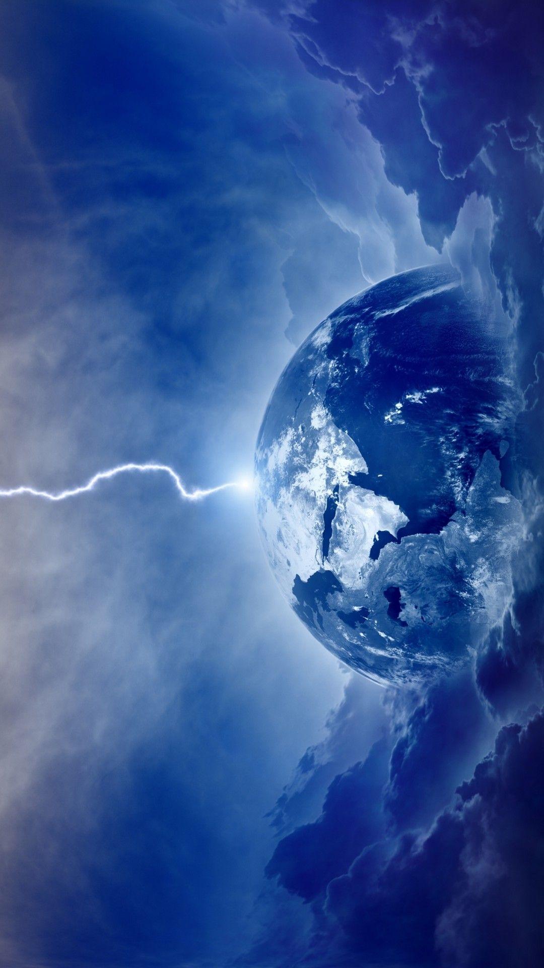 Blue Lightning Wallpaper