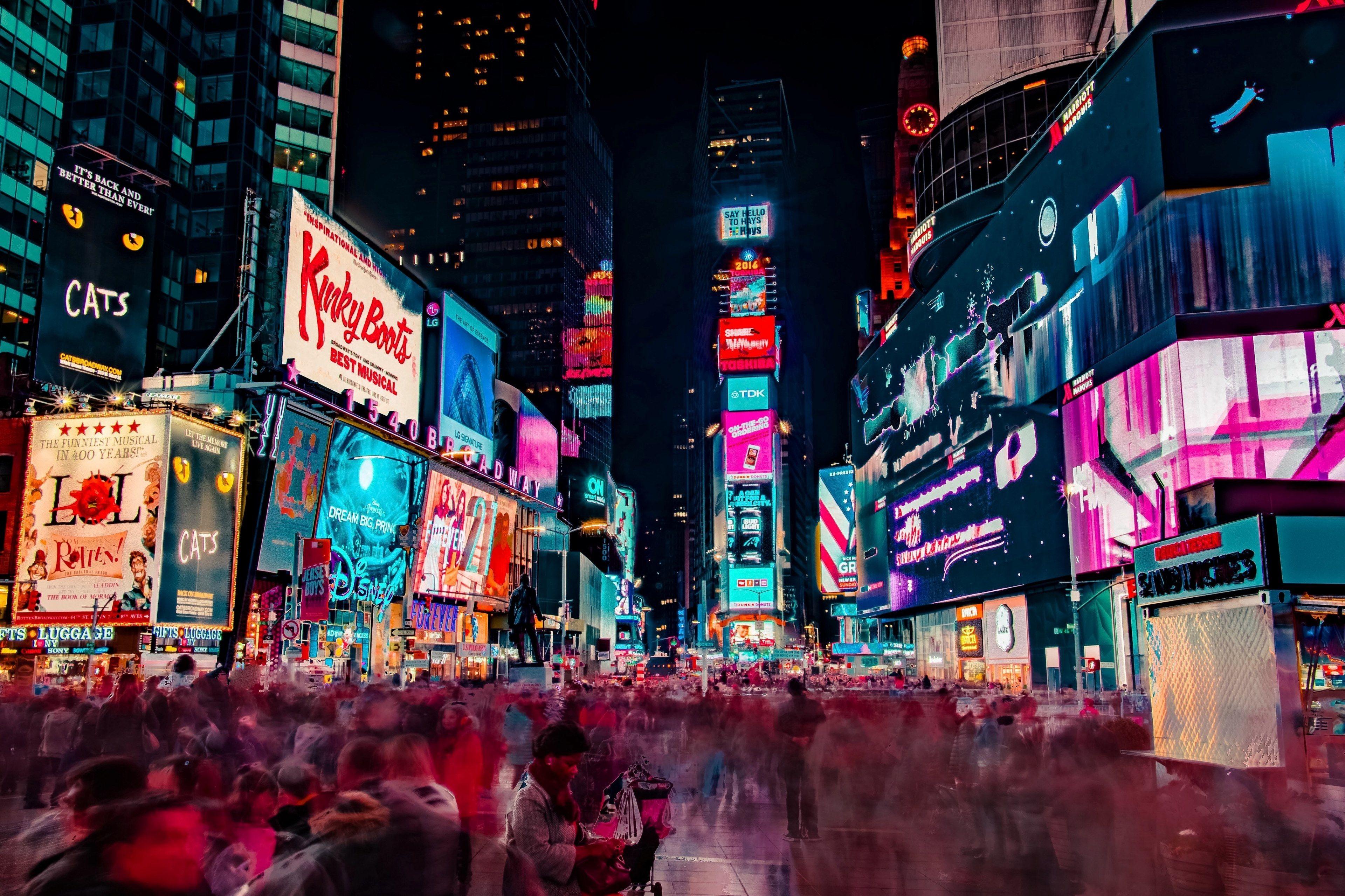 Times Square Night Wallpapers - Top Free Times Square Night Backgrounds ...