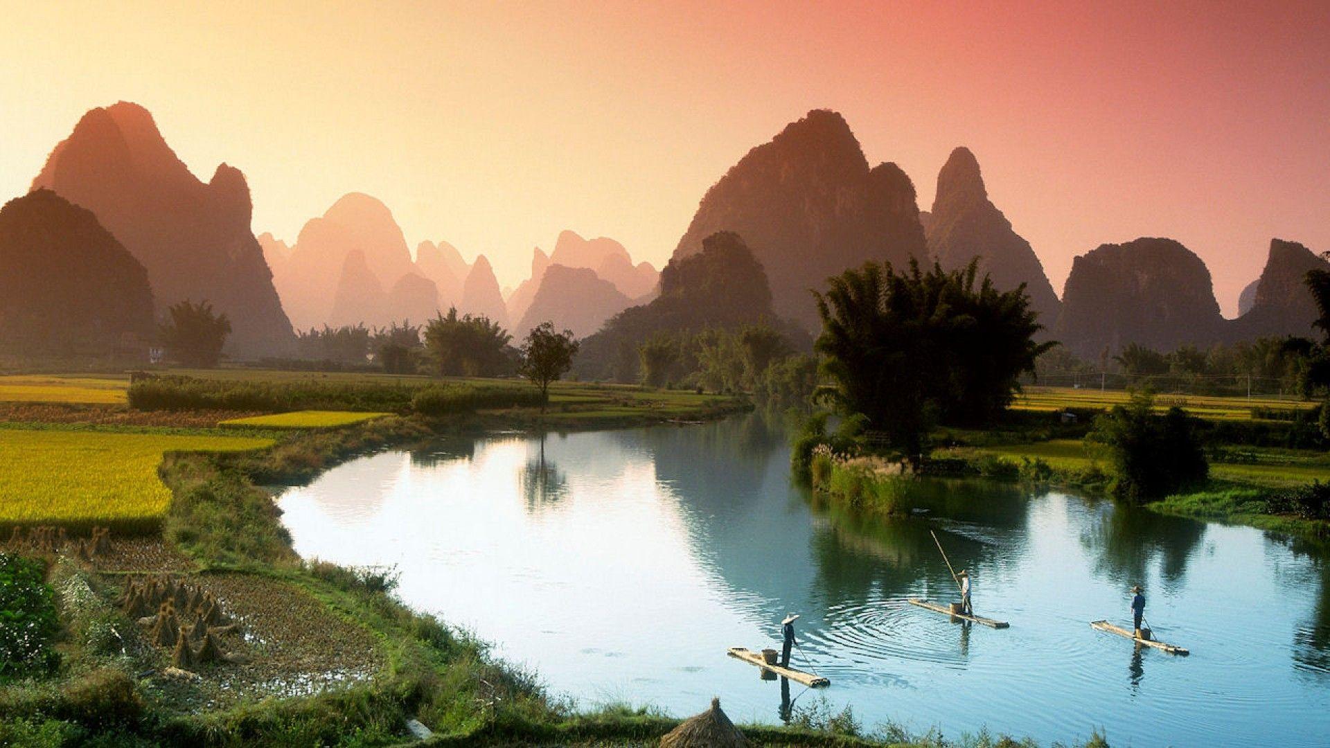 River Sunset Wallpapers - Top Free River Sunset Backgrounds ...