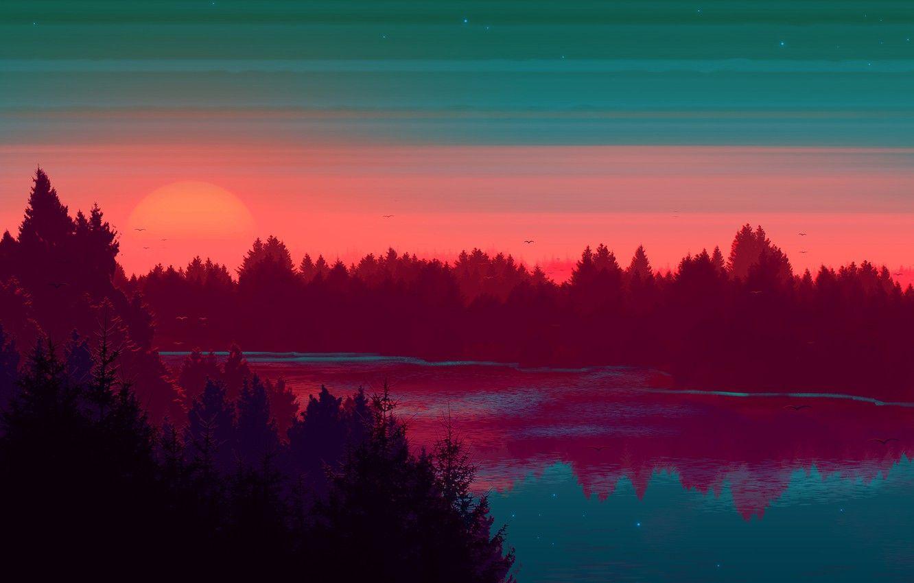 River Sunset Wallpapers - Top Free River Sunset Backgrounds ...