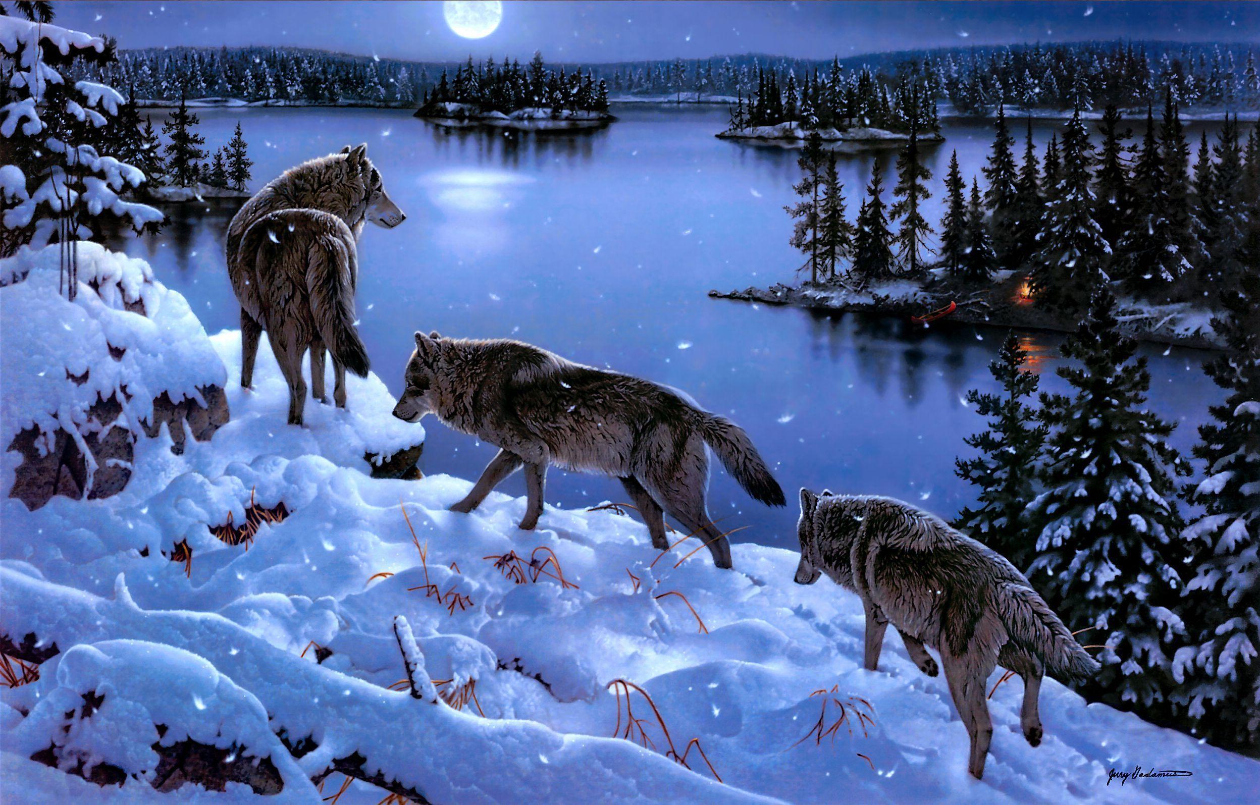 Winter Wolves Wallpapers - Top Free Winter Wolves Backgrounds ...
