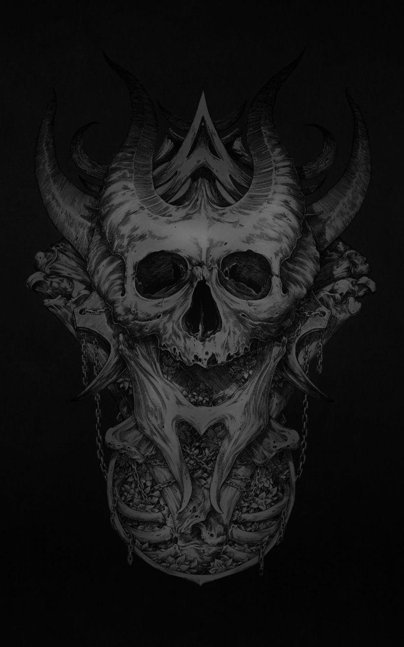 Black Skull Android Wallpapers - Top Free Black Skull Android ...