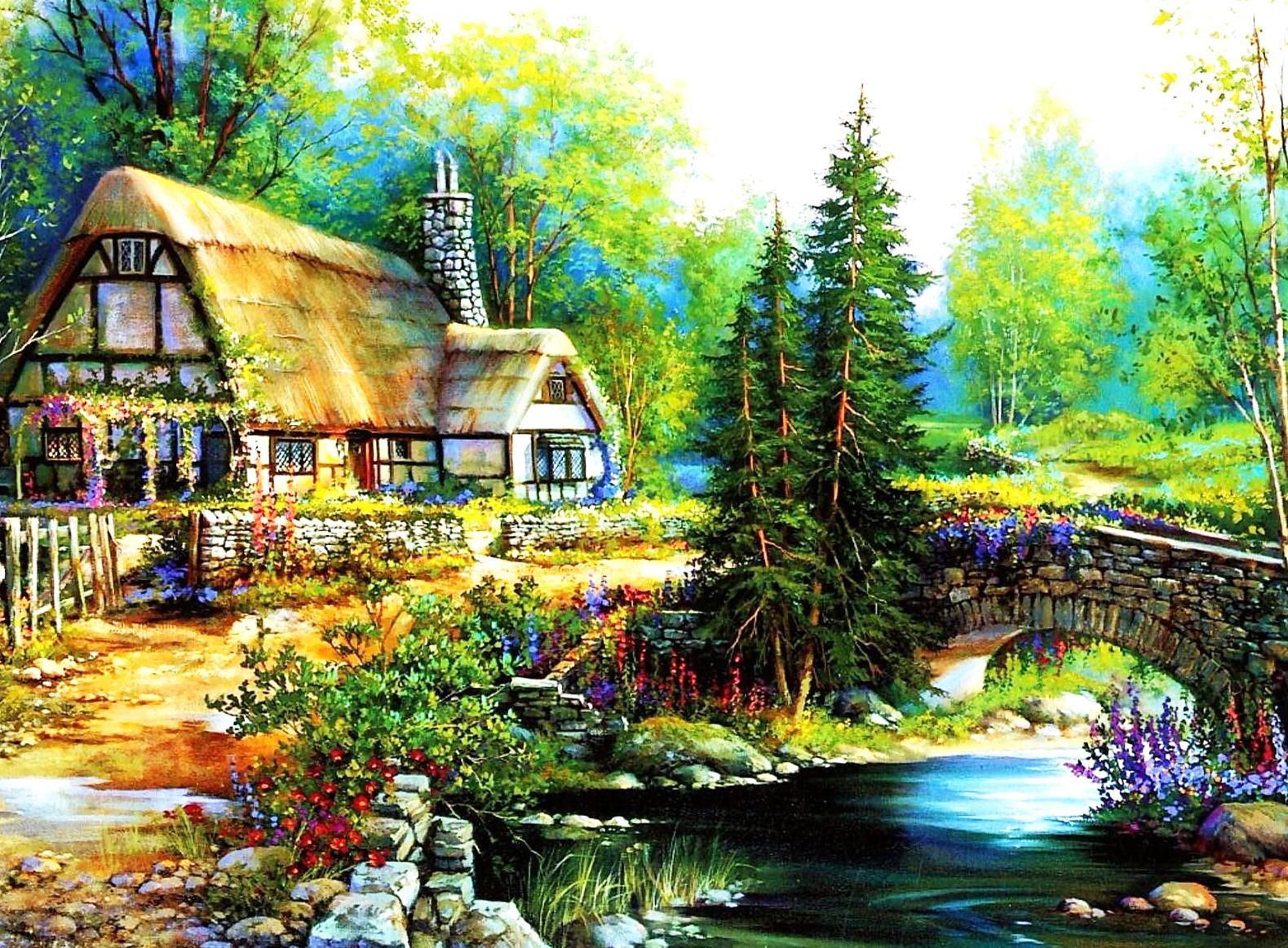 Cottage Desktop Wallpapers - Top Free Cottage Desktop Backgrounds ...