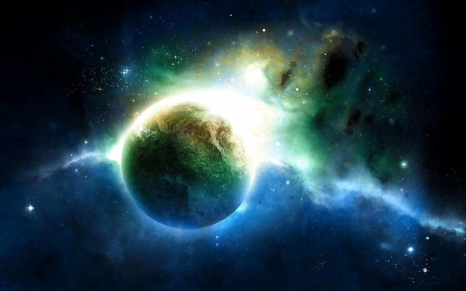 Green and Blue Space Wallpapers - Top Free Green and Blue Space ...