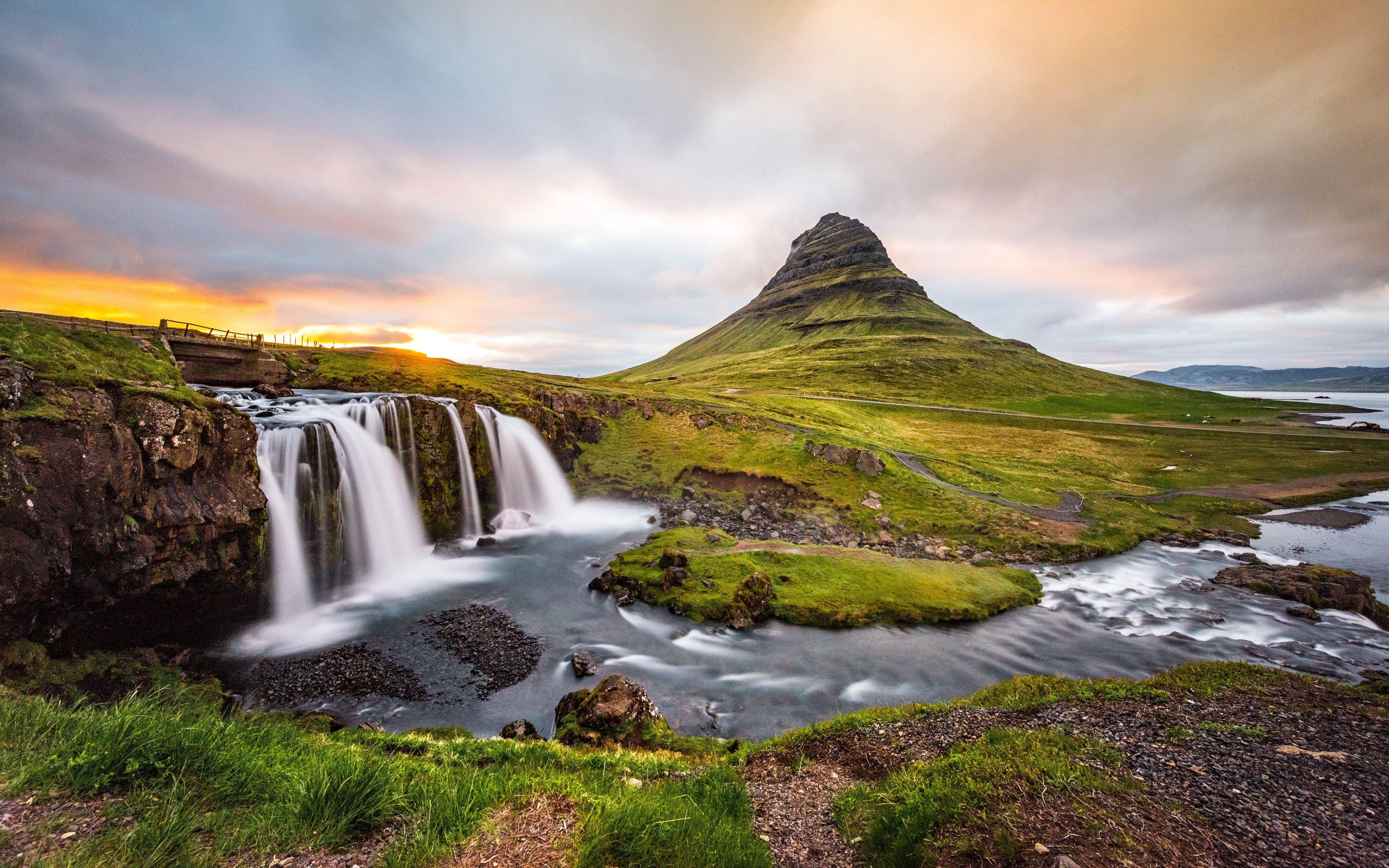 Waterfall Sunset Wallpapers - Top Free Waterfall Sunset Backgrounds ...