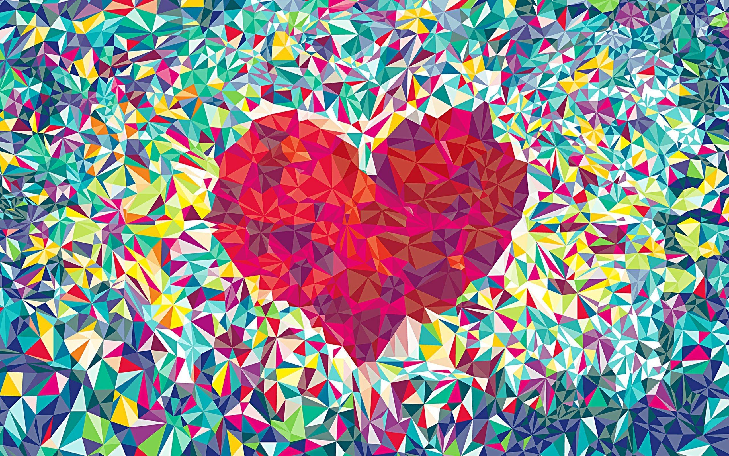 Geometric Heart Wallpapers - Top Free Geometric Heart Backgrounds ...