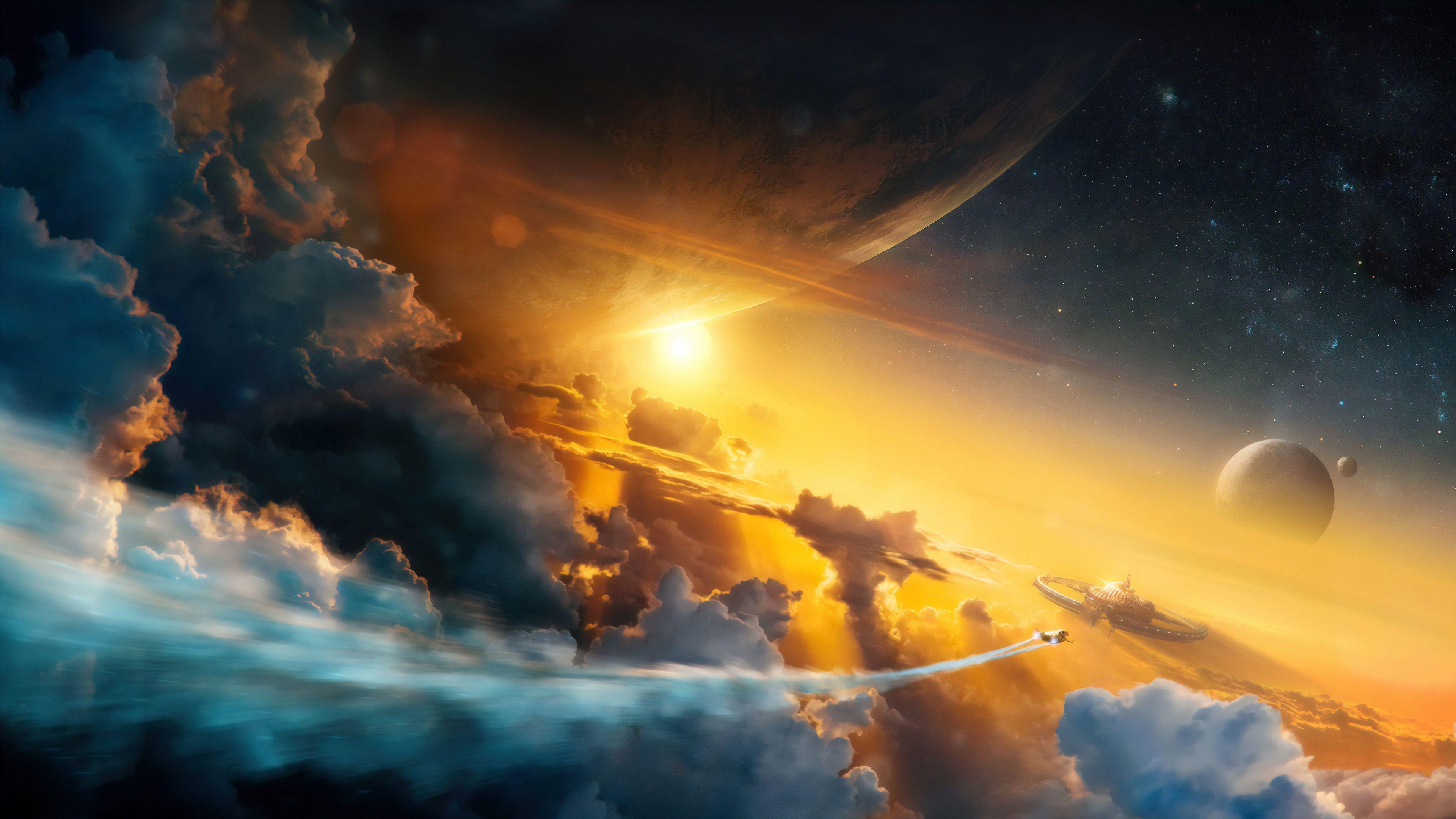 Yellow Space Wallpapers - Top Free Yellow Space Backgrounds ...