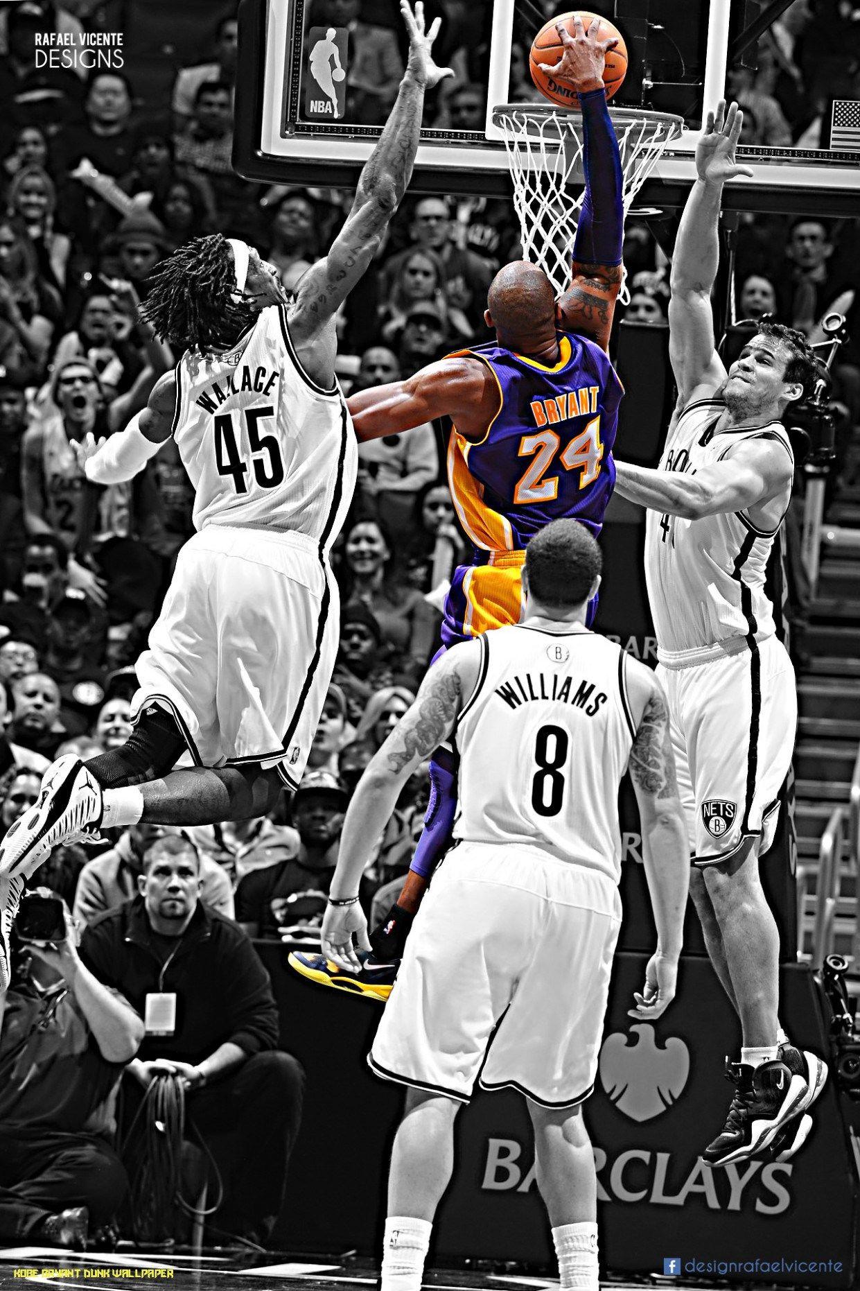 Kobe Bryant Dunking Wallpapers Top Free Kobe Bryant Dunking Backgrounds Wallpaperaccess