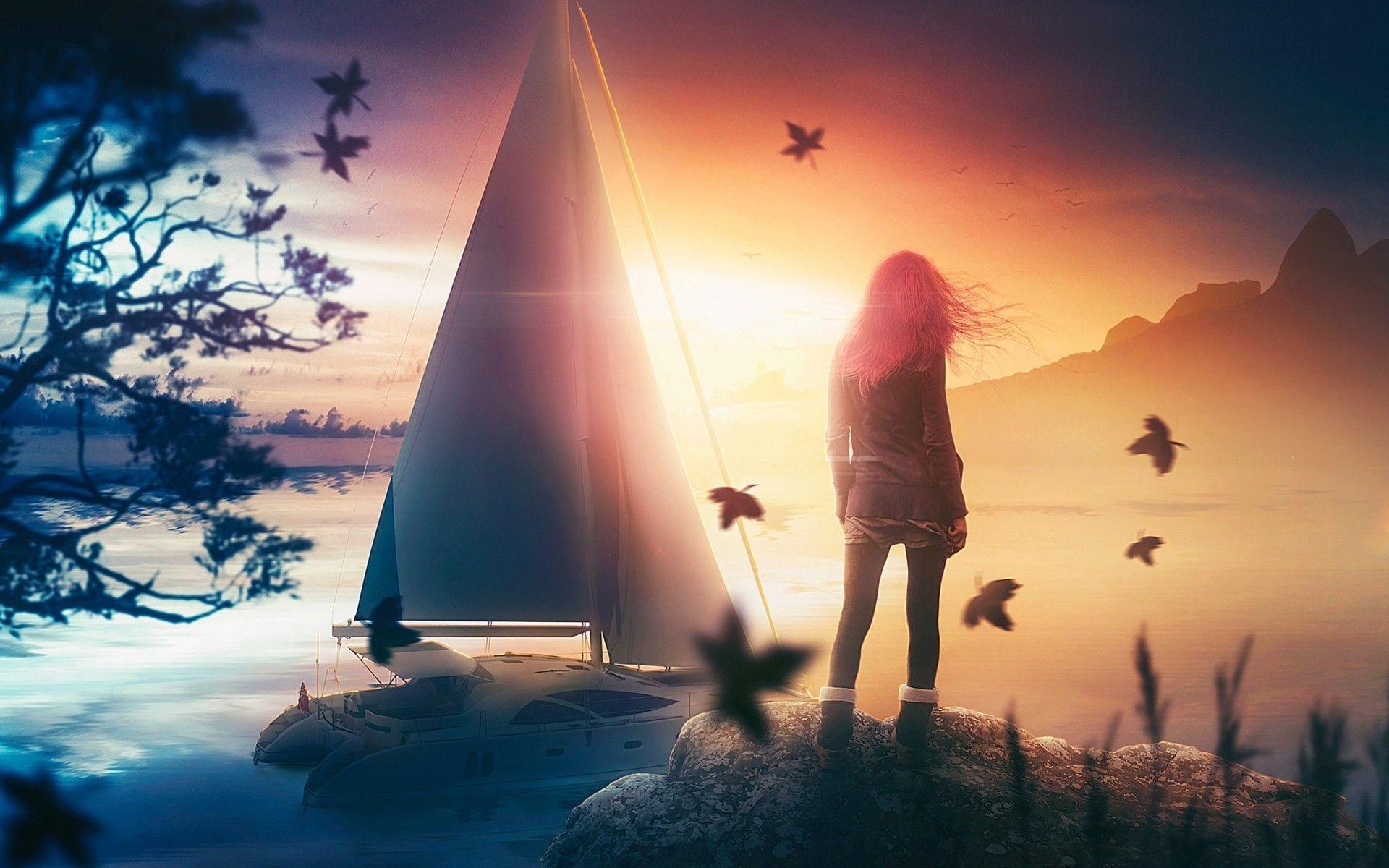 Woman Sunset Wallpapers - Top Free Woman Sunset Backgrounds ...