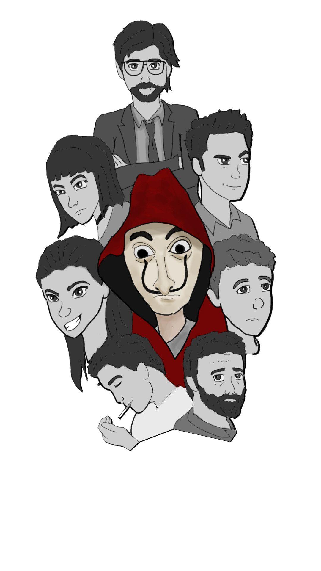 Cool Money Heist Cartoon Wallpapers - Top Free Cool Money Heist Cartoon ...
