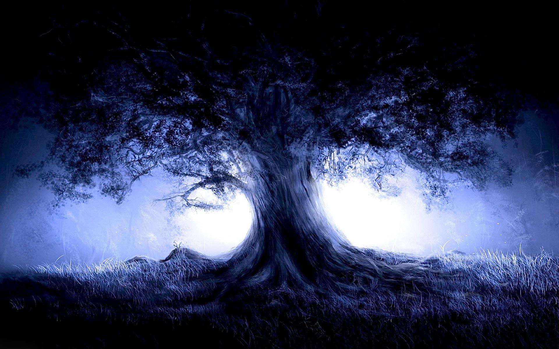 Blue Tree Wallpapers - Top Free Blue Tree Backgrounds - WallpaperAccess
