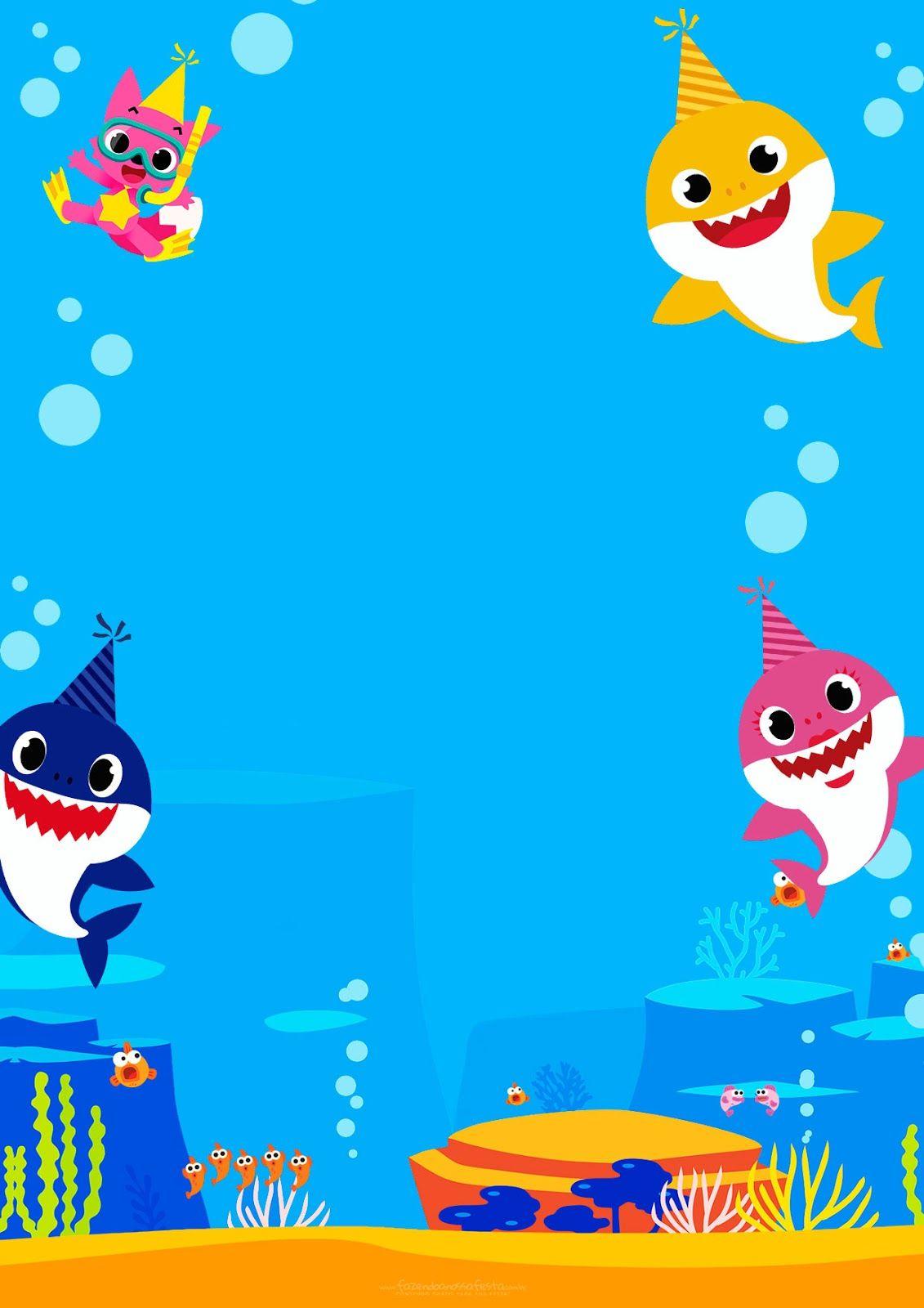 Baby Shark Blank Invitation