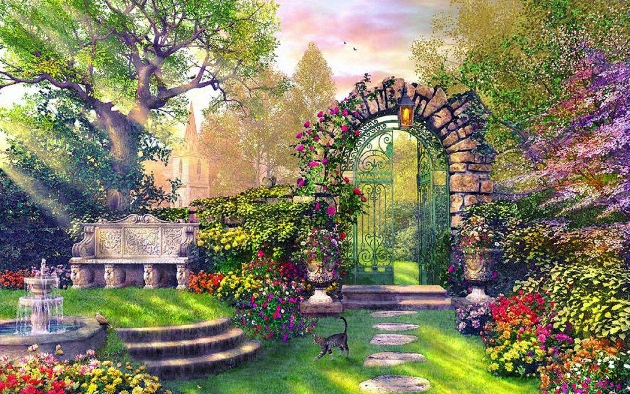 Enchanted Garden Wallpapers - Top Free Enchanted Garden Backgrounds ...