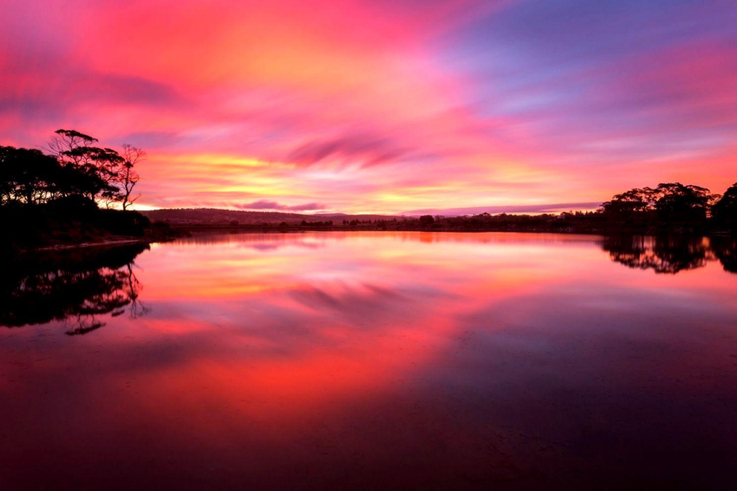 Sunset Landscape Wallpapers - Top Free Sunset Landscape Backgrounds ...