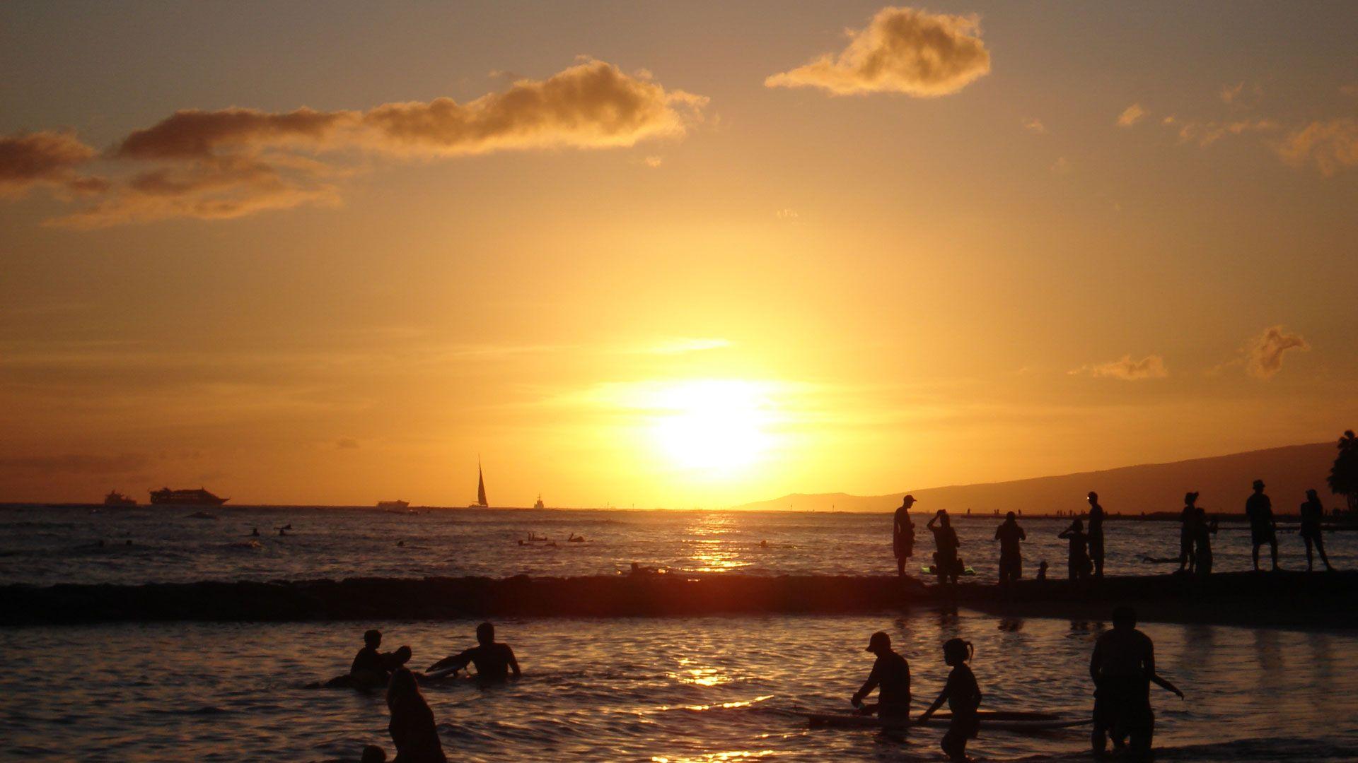 Waikiki Sunset Wallpapers - Top Free Waikiki Sunset Backgrounds ...