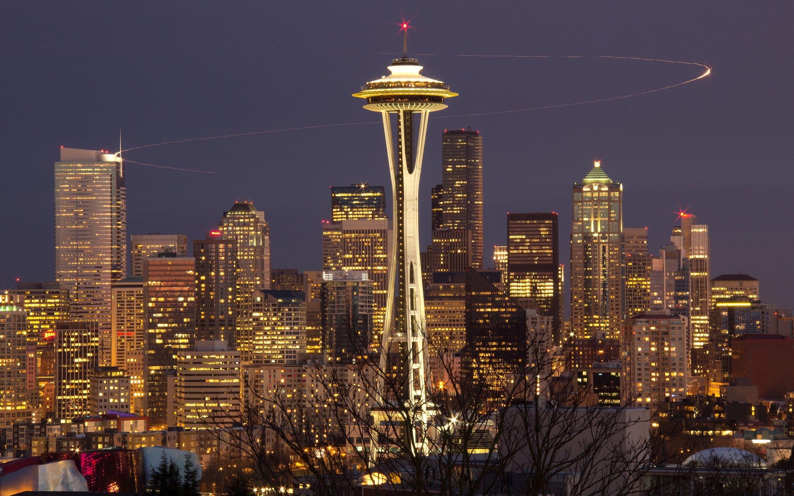Seattle at Night Wallpapers - Top Free Seattle at Night Backgrounds ...