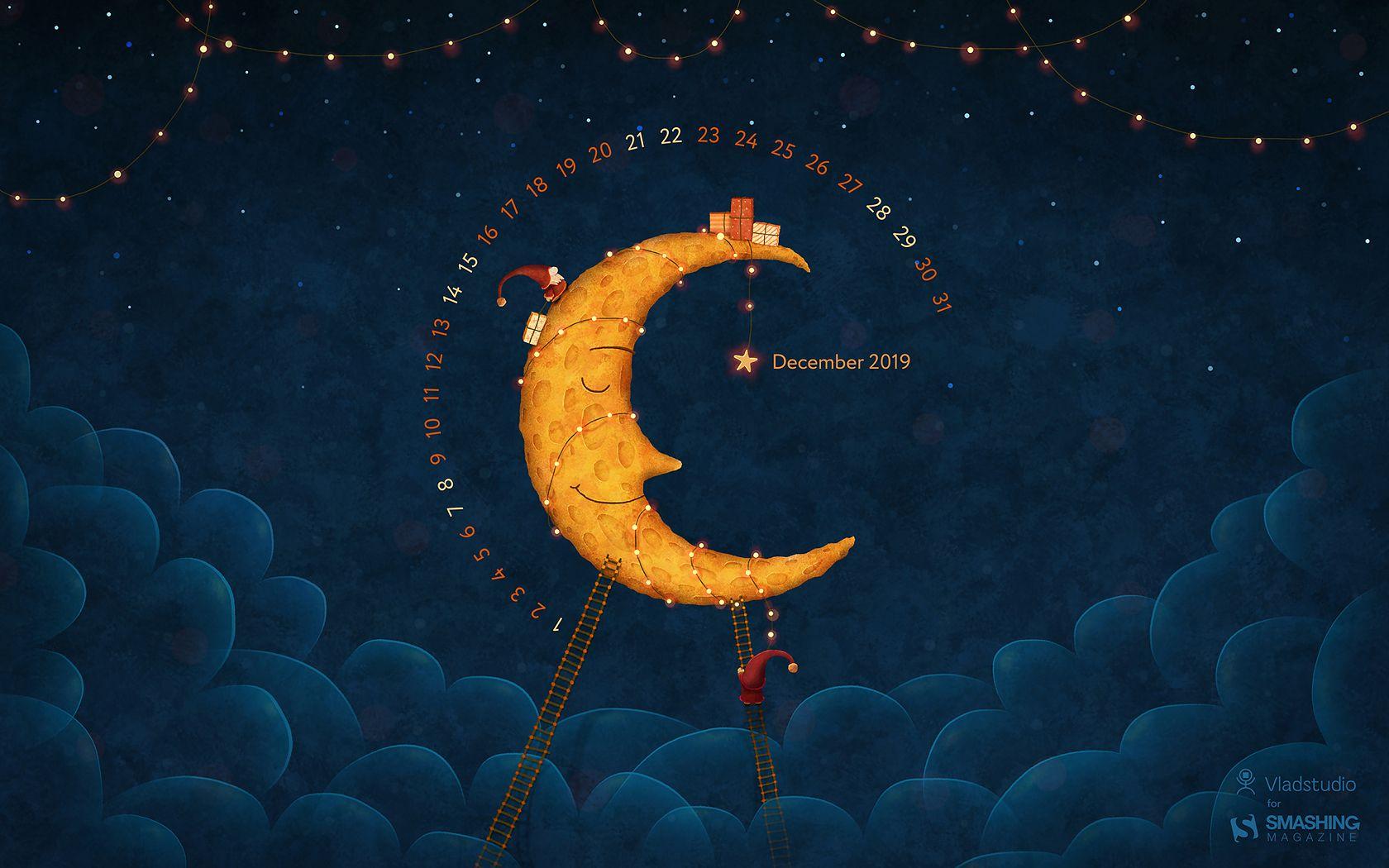 Christmas Moon Wallpapers - Top Free Christmas Moon Backgrounds ...