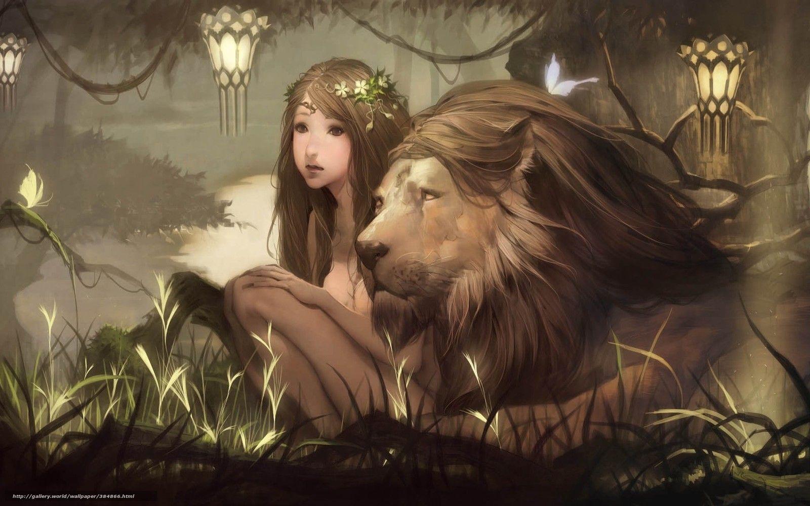 Lion and Girl Wallpapers - Top Free Lion and Girl Backgrounds ...