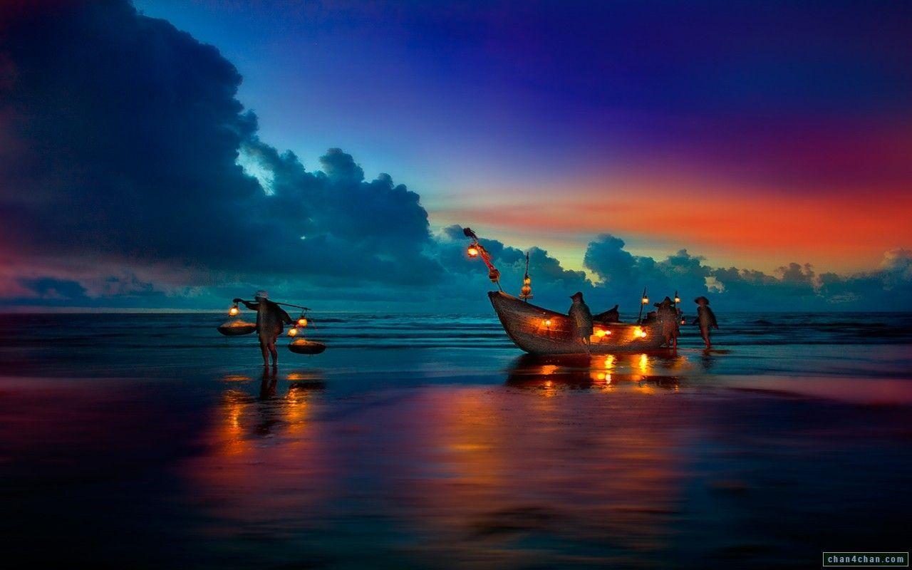 Blue Ocean Sunset Wallpapers - Top Free Blue Ocean Sunset Backgrounds ...