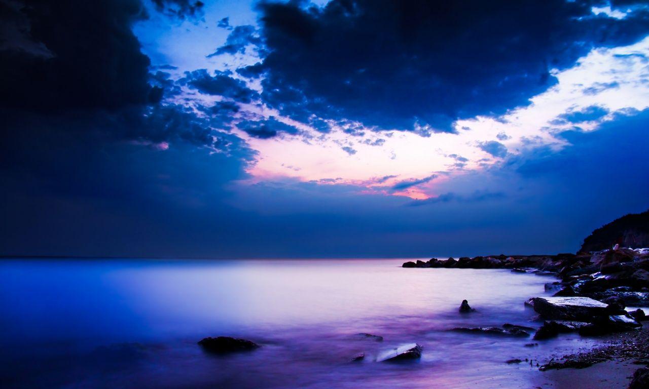 Blue Ocean Sunset Wallpapers - Top Free Blue Ocean Sunset Backgrounds ...