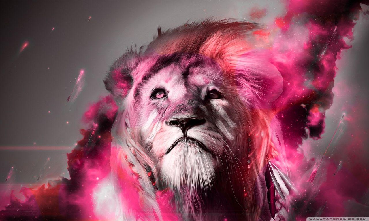 Pink Lion Wallpapers - Top Free Pink Lion Backgrounds - WallpaperAccess
