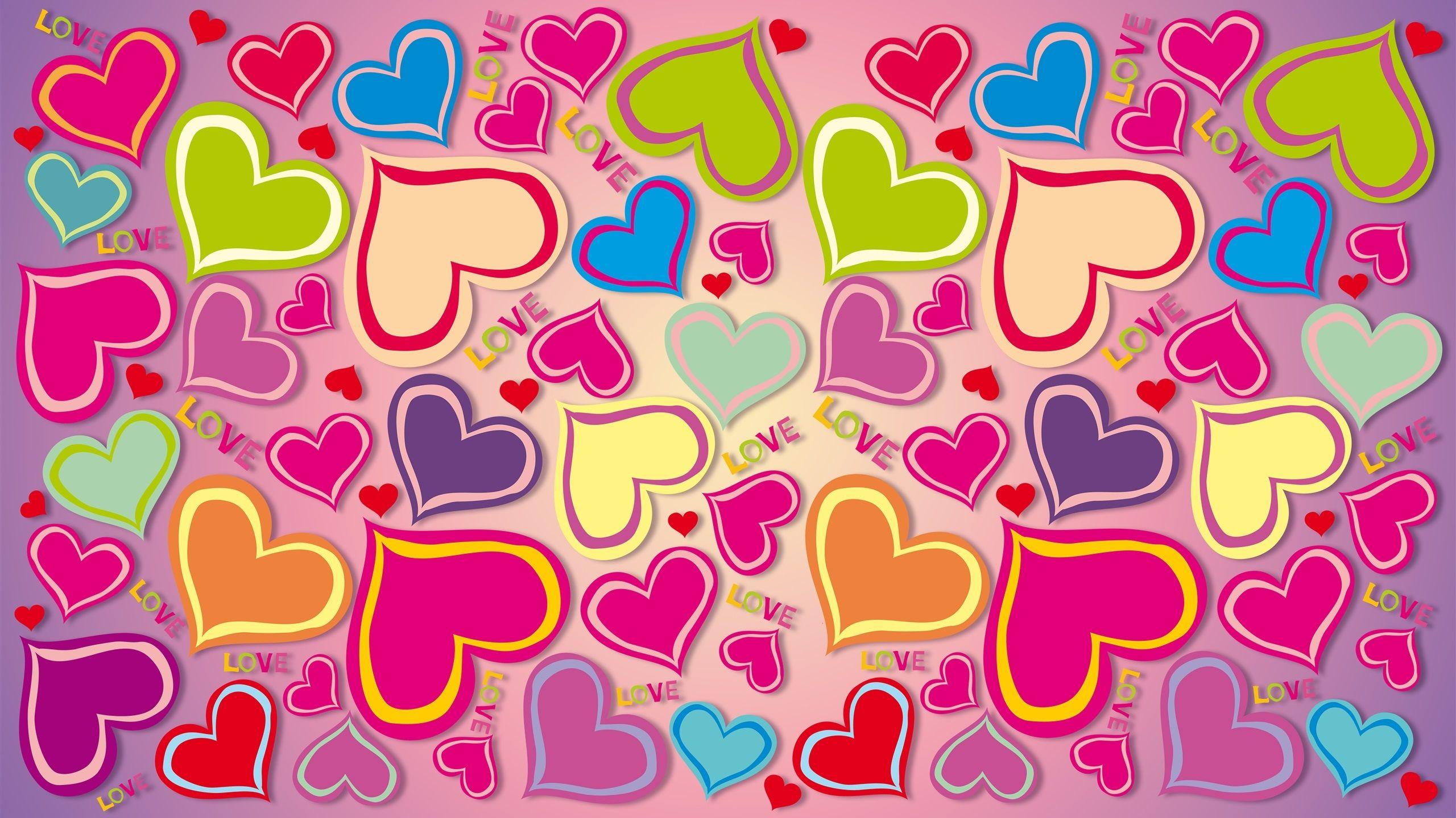 Colorful Heart Wallpapers - Top Free Colorful Heart Backgrounds ...