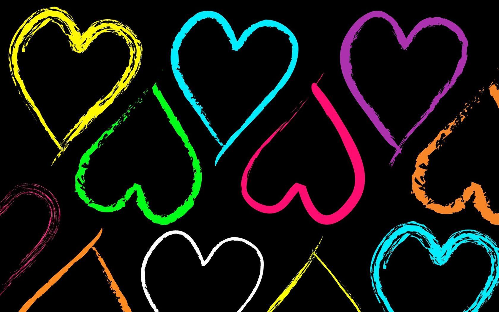 Colorful Heart Wallpapers - Top Free Colorful Heart Backgrounds ...