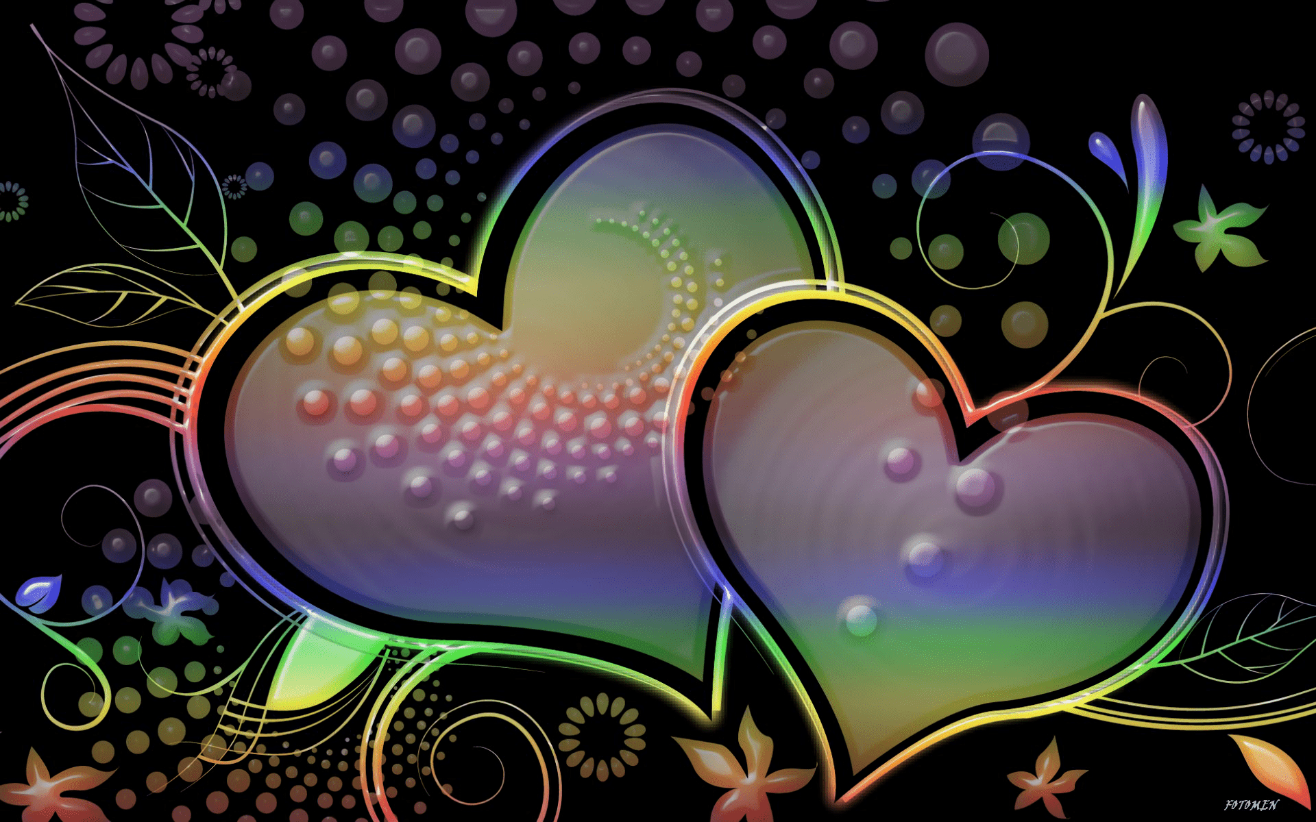 Colorful Heart Wallpapers - Top Free Colorful Heart Backgrounds ...