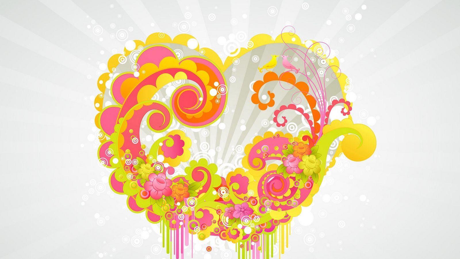 Colorful Heart Wallpapers - Top Free Colorful Heart Backgrounds ...