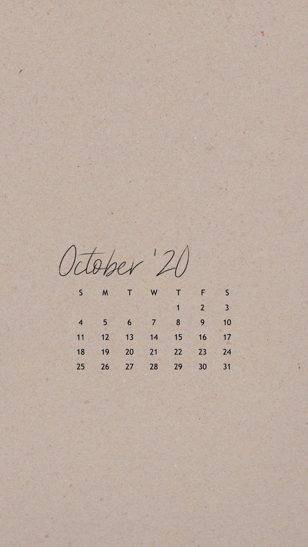 October 2020 Calendar Wallpapers - Top Free October 2020 Calendar ...