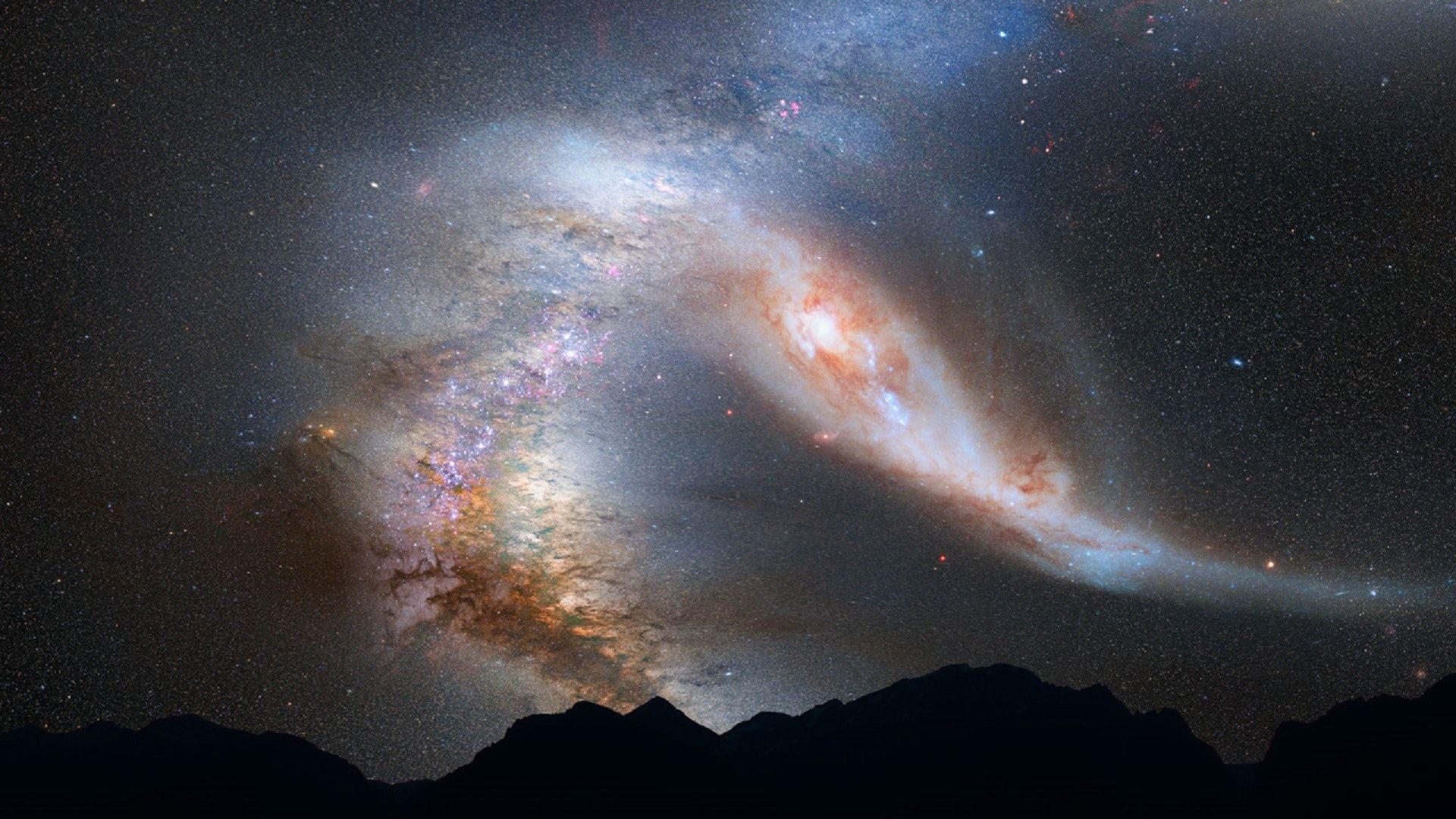 Galaxy Collision Wallpapers - Top Free Galaxy Collision Backgrounds ...