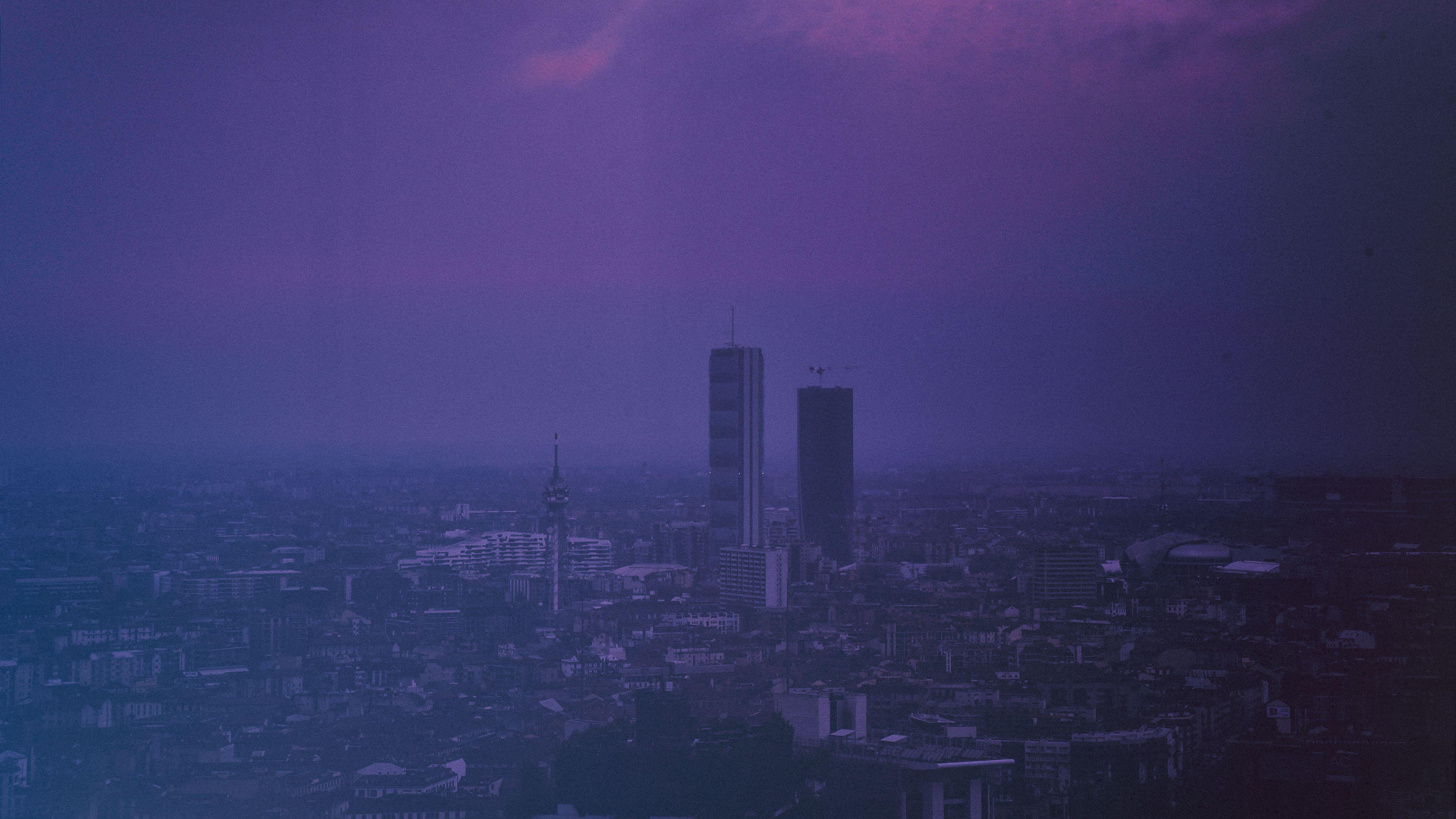 Purple Cityscape Wallpapers - Top Free Purple Cityscape Backgrounds ...