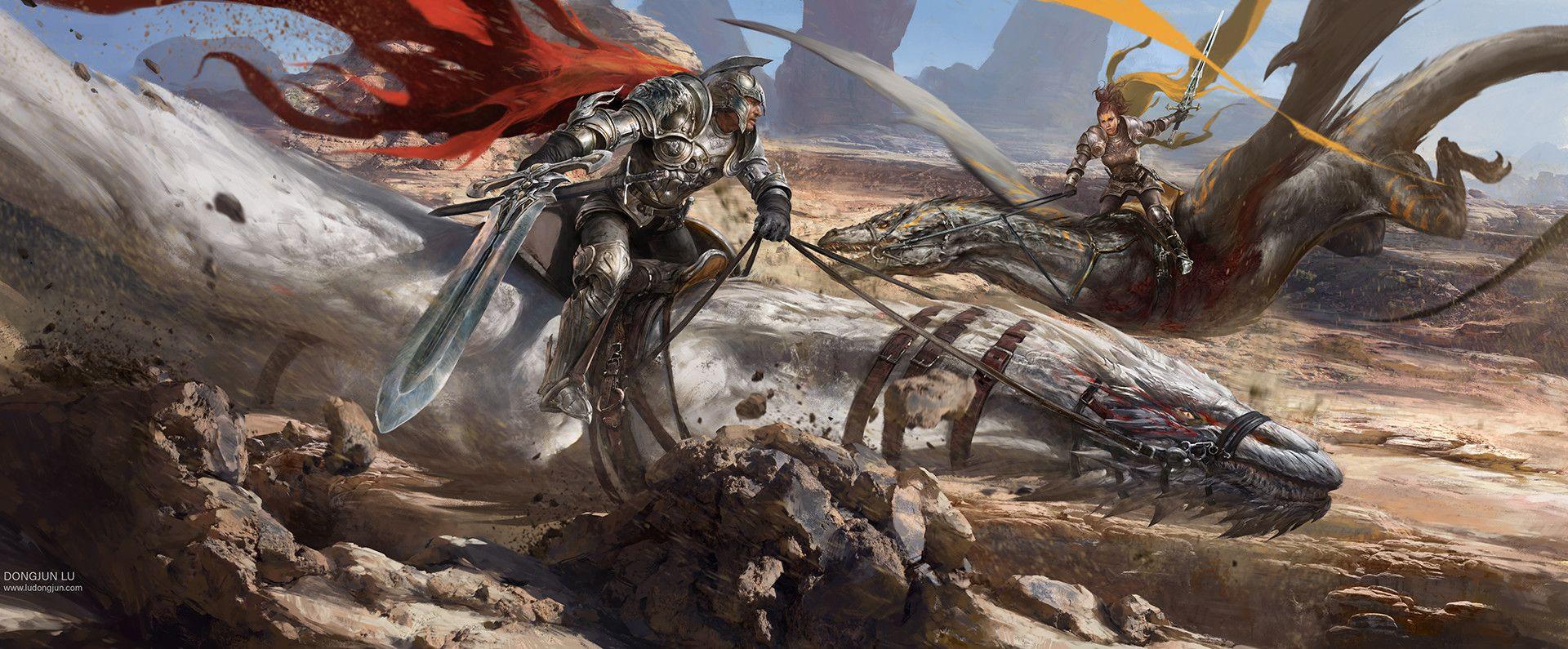 Dragon vs Knight Wallpapers - Top Free Dragon vs Knight Backgrounds ...