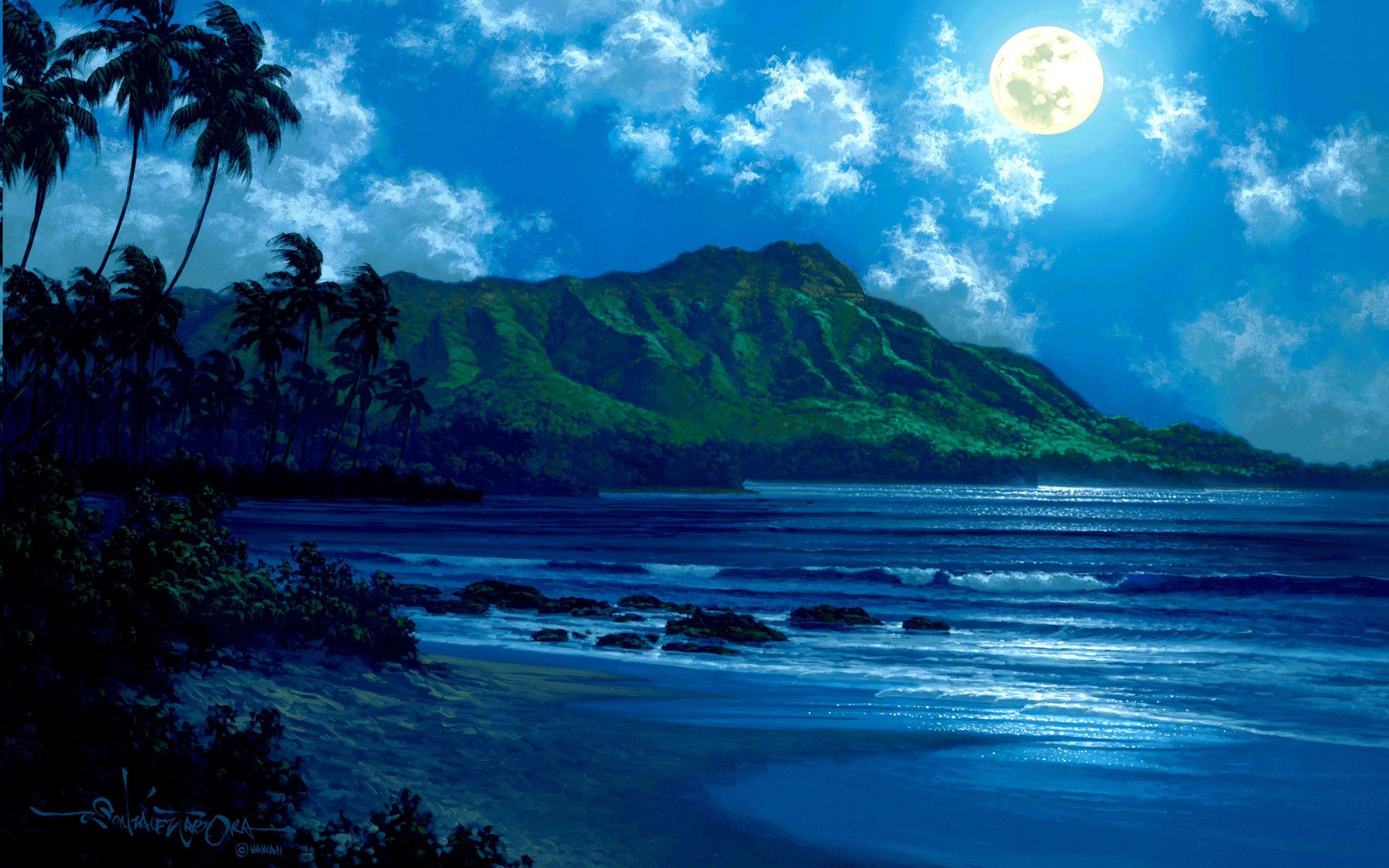 Moonlight Beach Wallpapers - Top Free Moonlight Beach Backgrounds ...